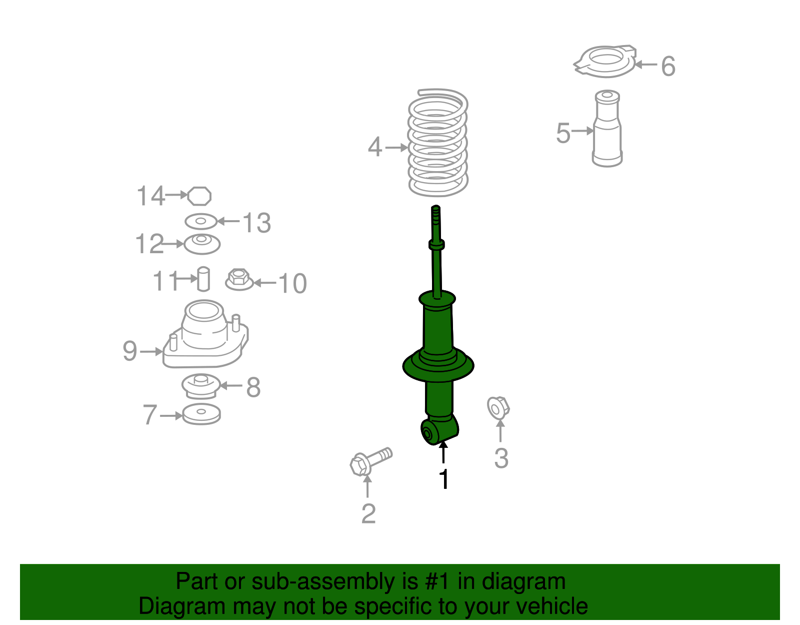 2008-2017 Mitsubishi Lancer Suspension Shock Absorber 4162A175 ...