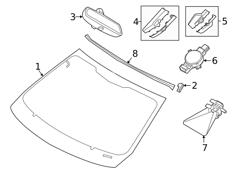 Glass - Windshield for 2021 BMW X2 | Motor City BMW Parts