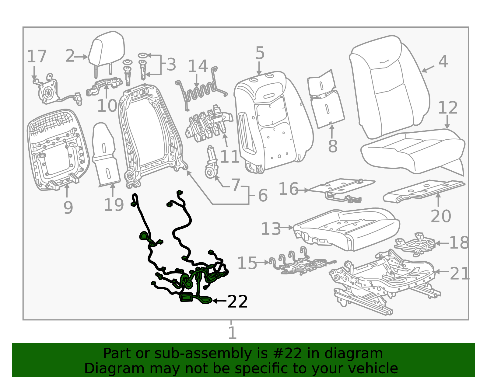 GM Power Seat Wiring Harness - Seat Motor Connection - Part #85114562 ...