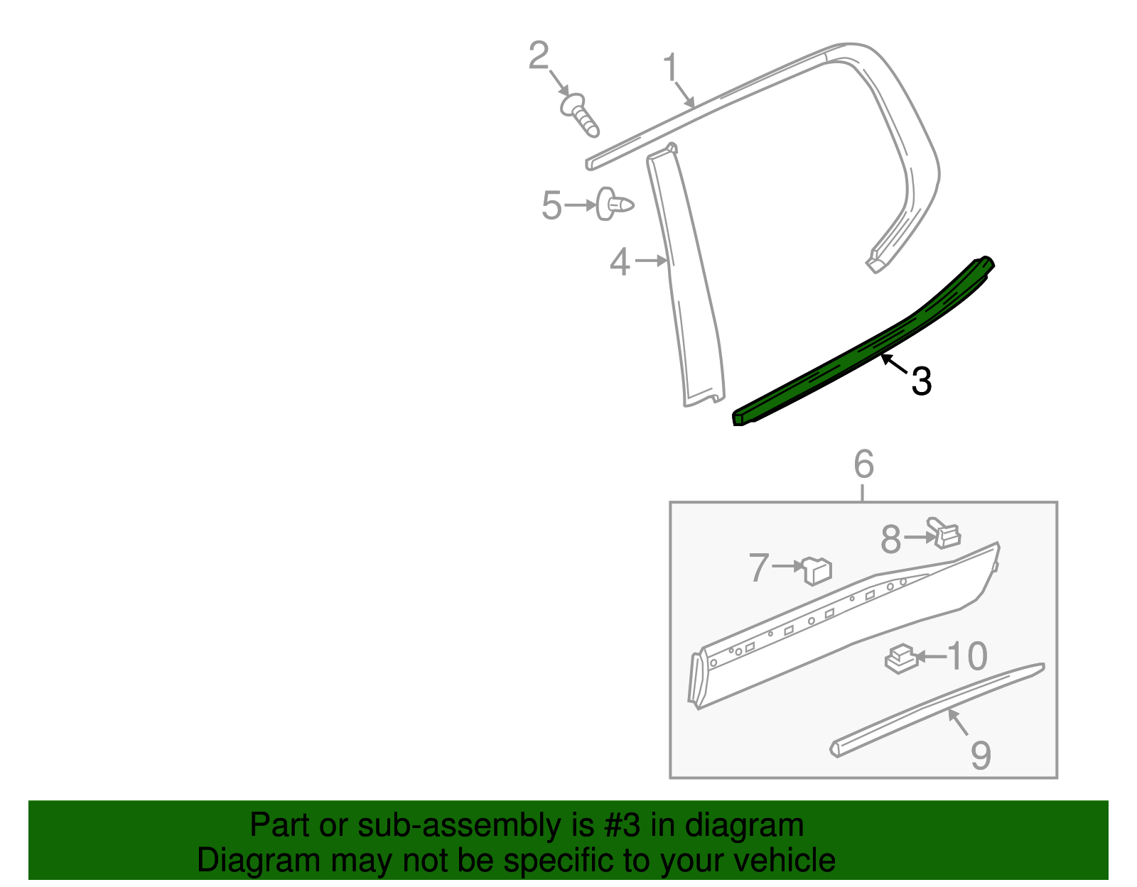 2018-2024 Chevrolet Belt Molding 84331104 | Capital Chevy Parts