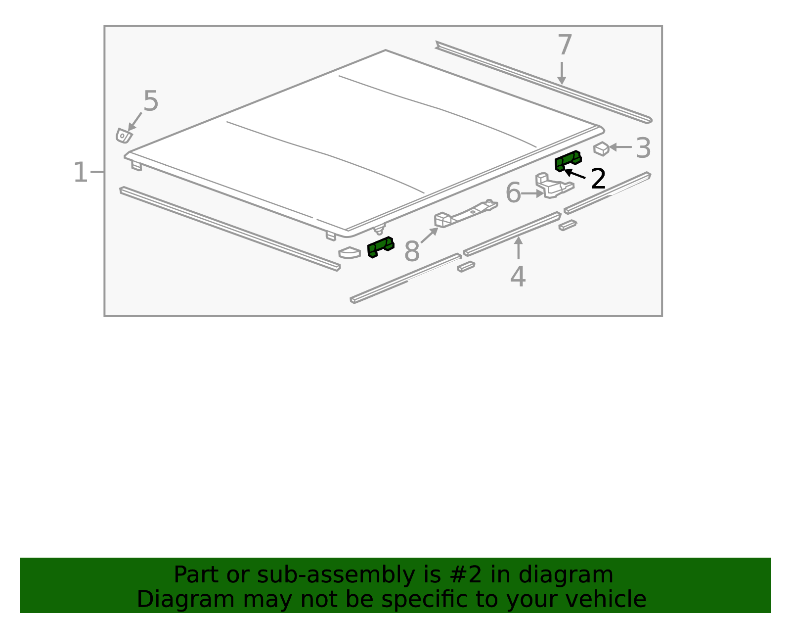 2014-2019 GM Truck Bed Lid Striker Plate 23106155 | Parts McElveen