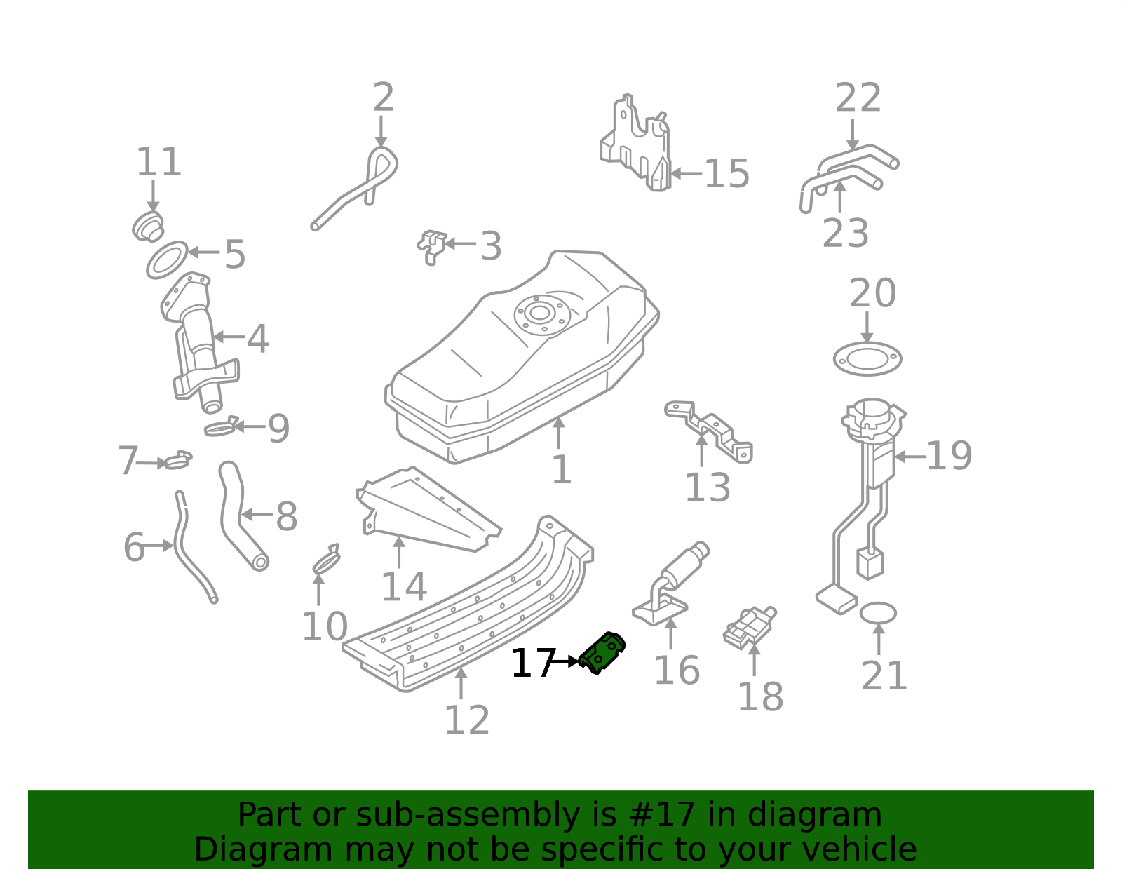 17014-7B400 - Fuel Pump Assembly Bracket - 1999-2004 Nissan | Nissan ...