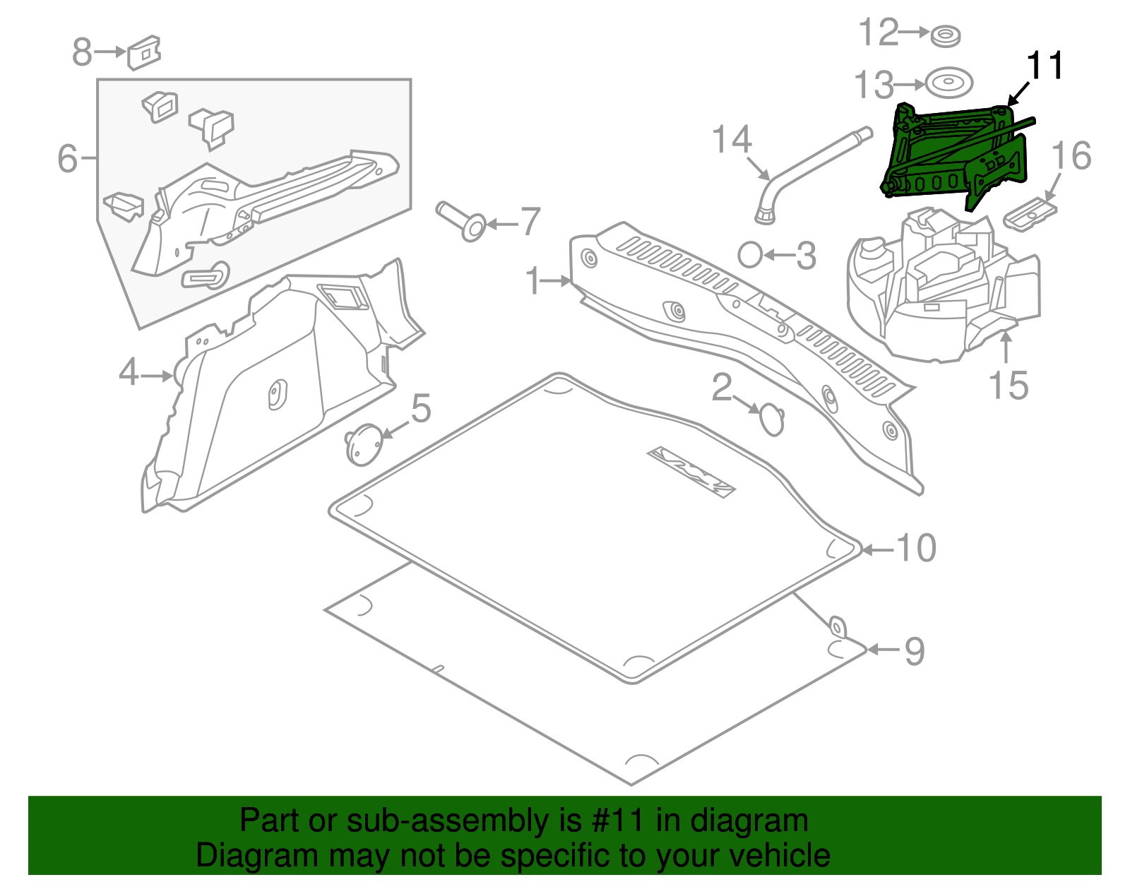 2012-2018 Ford Focus | Jack | DM5Z-17080-A | Walls' Ford Parts
