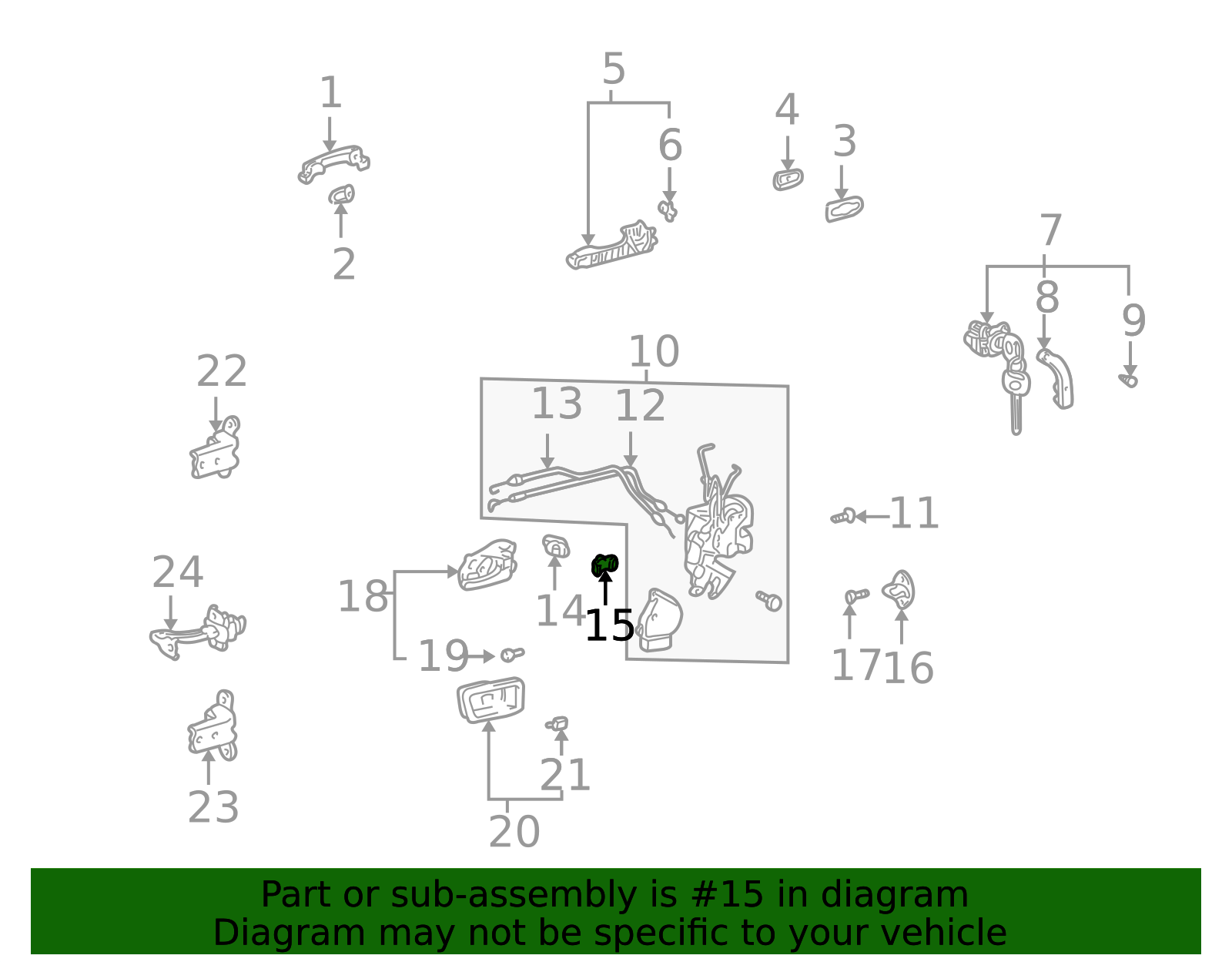 1999-2007 Toyota Lock Cable Clamp 69749-30050 | Olathe Toyota