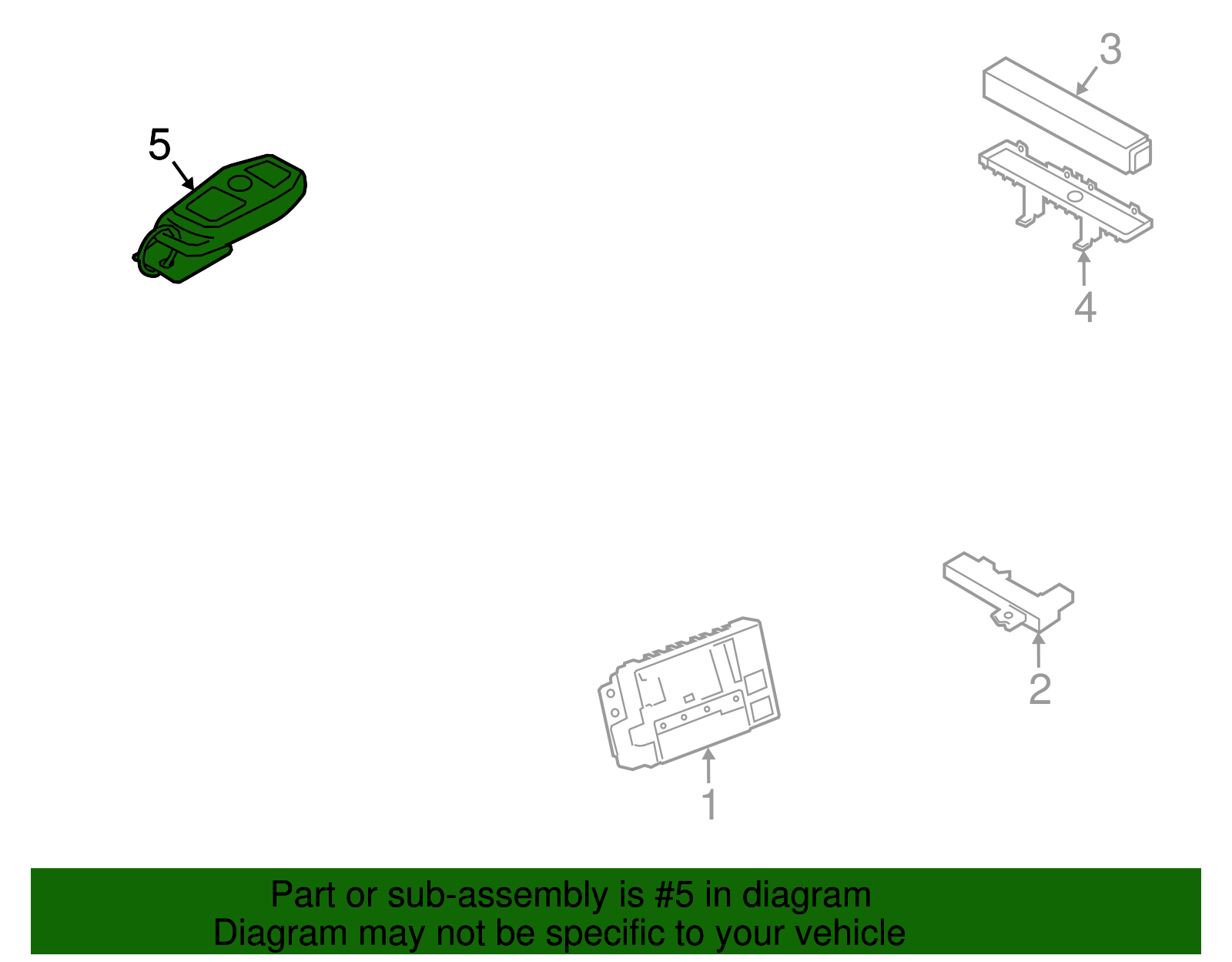 2020-2025 Ford Remote Start System, Key Fob 2-Button JS7Z-15K601-B ...