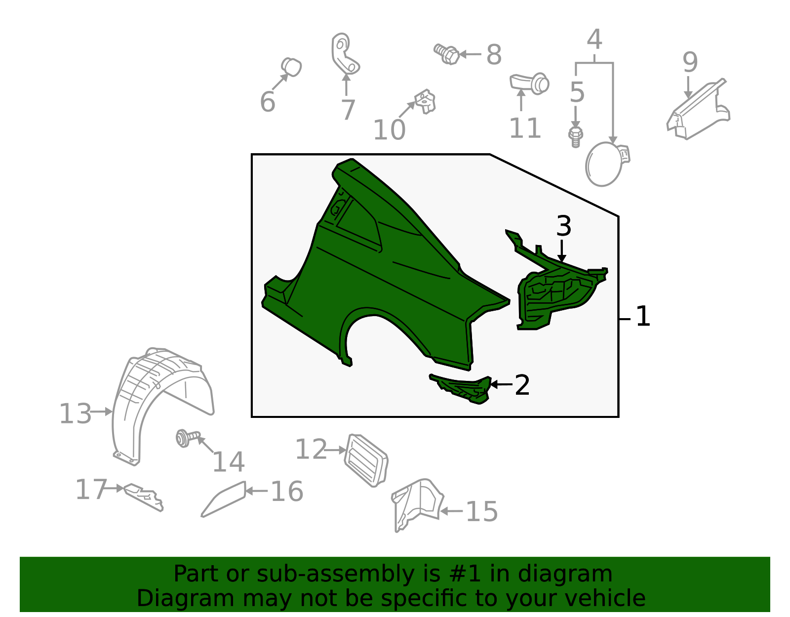 2017-2024 Nissan GT-R Quarter Panel GHA00-6AVMA | Nissan Parts Plus