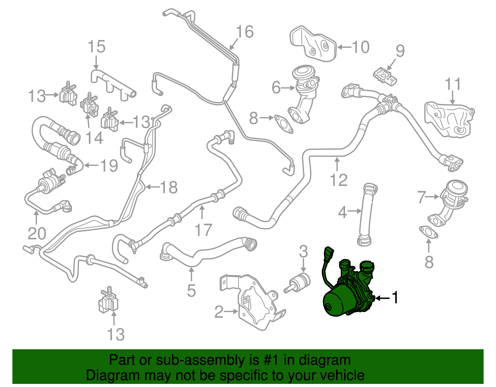 2011-2018 Porsche A.I.R Pump 958-605-104-00 | OEM Parts Online