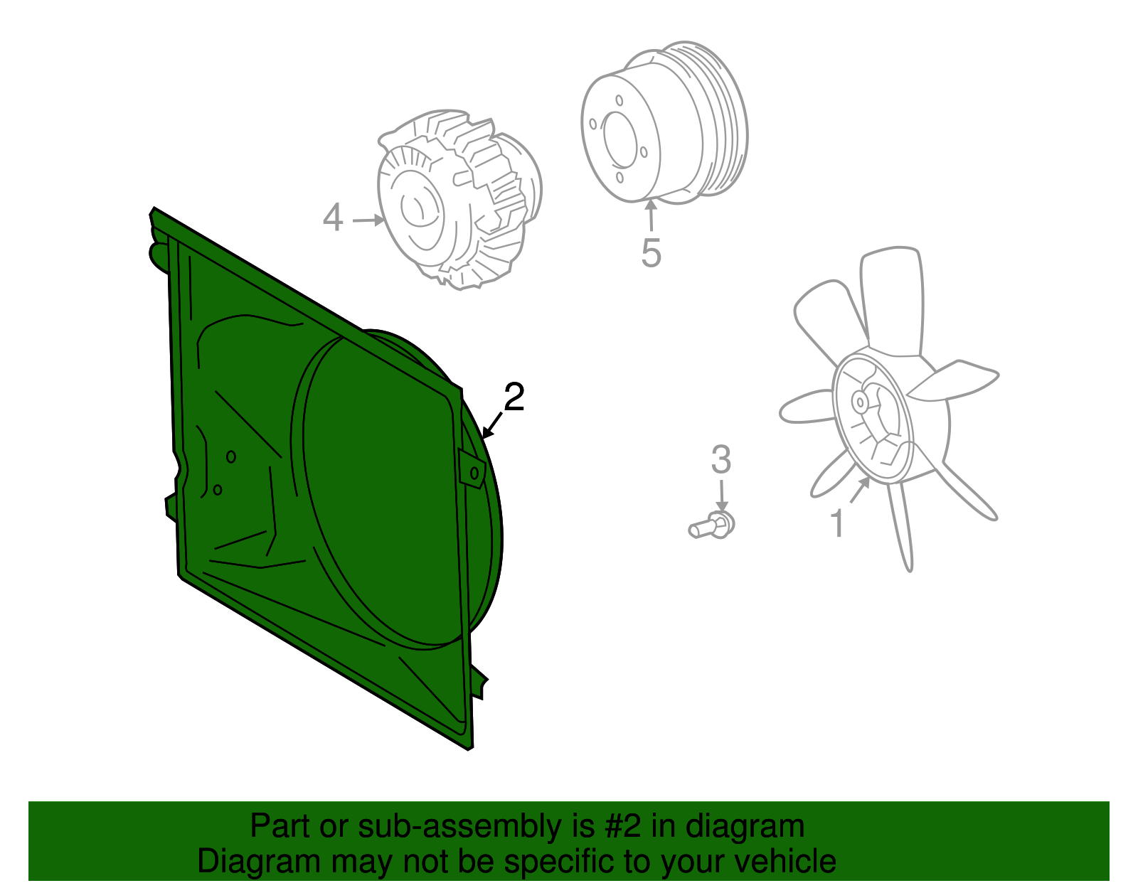 2010-2014 Toyota FJ Cruiser Fan Shroud 16711-31510 | Toyota Parts Center