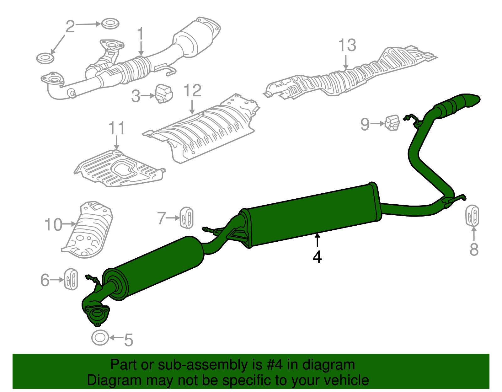 18307-THR-A02 - Muffler & Pipe 2018-2025 Honda Odyssey | Honda Parts Online