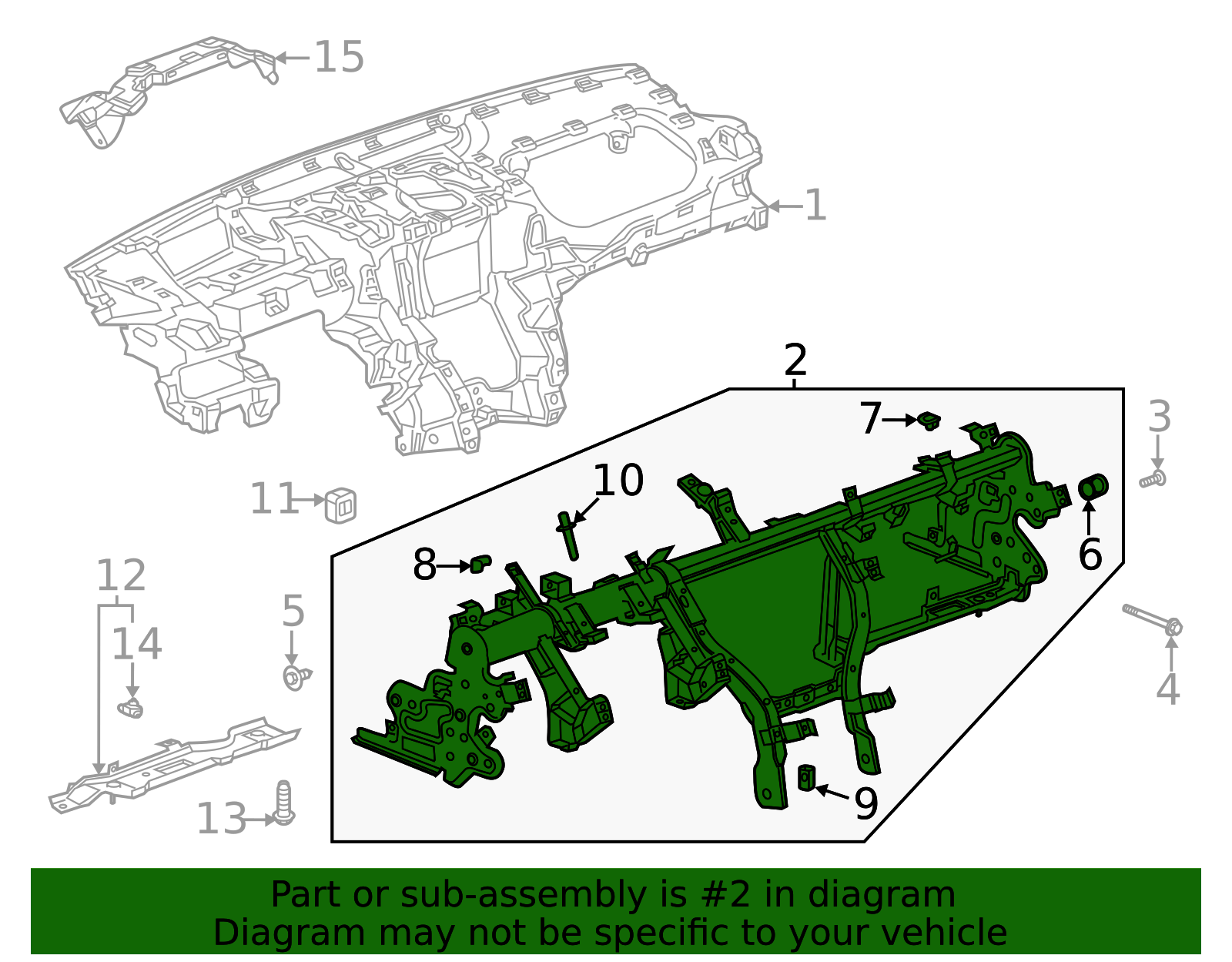 2021-2023 Cadillac CT4 Reinforced Beam 84854619 GM | GMPartsDirect.com