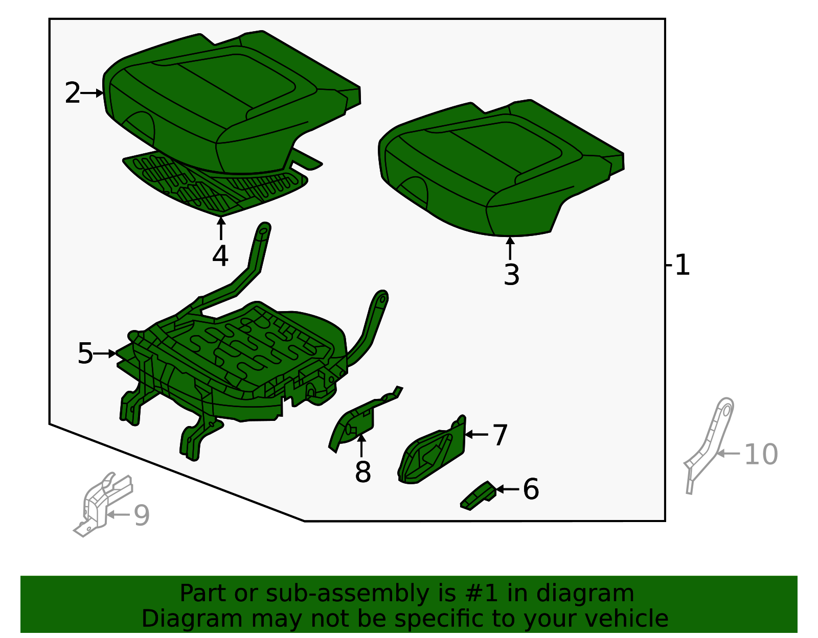 Hyundai - 89100-N9010-KIF - Cushion Assembly - 2022-2024 Hyundai Tucson ...