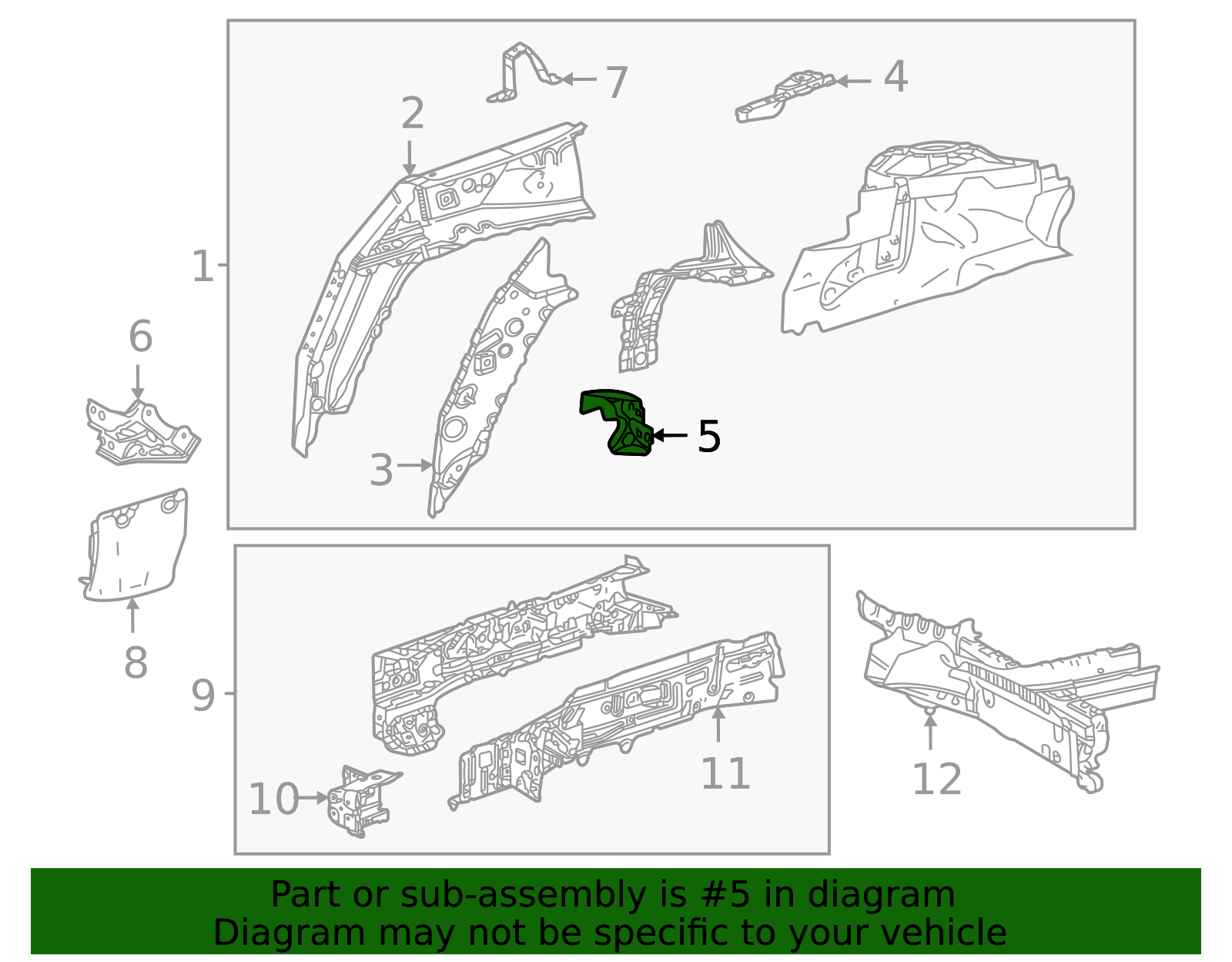 53786-08010 - Fender Gusset Longo Toyota Parts