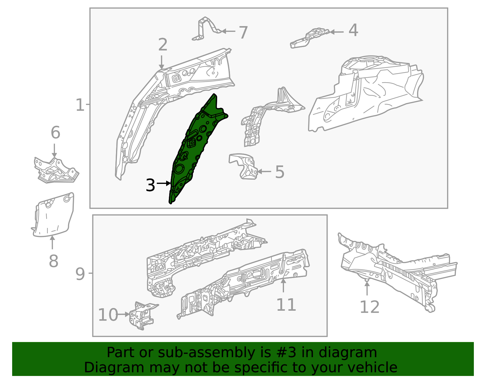 2021-2024 Toyota Sienna Upper Reinforced 53788-08010 | Toyota Parts Center