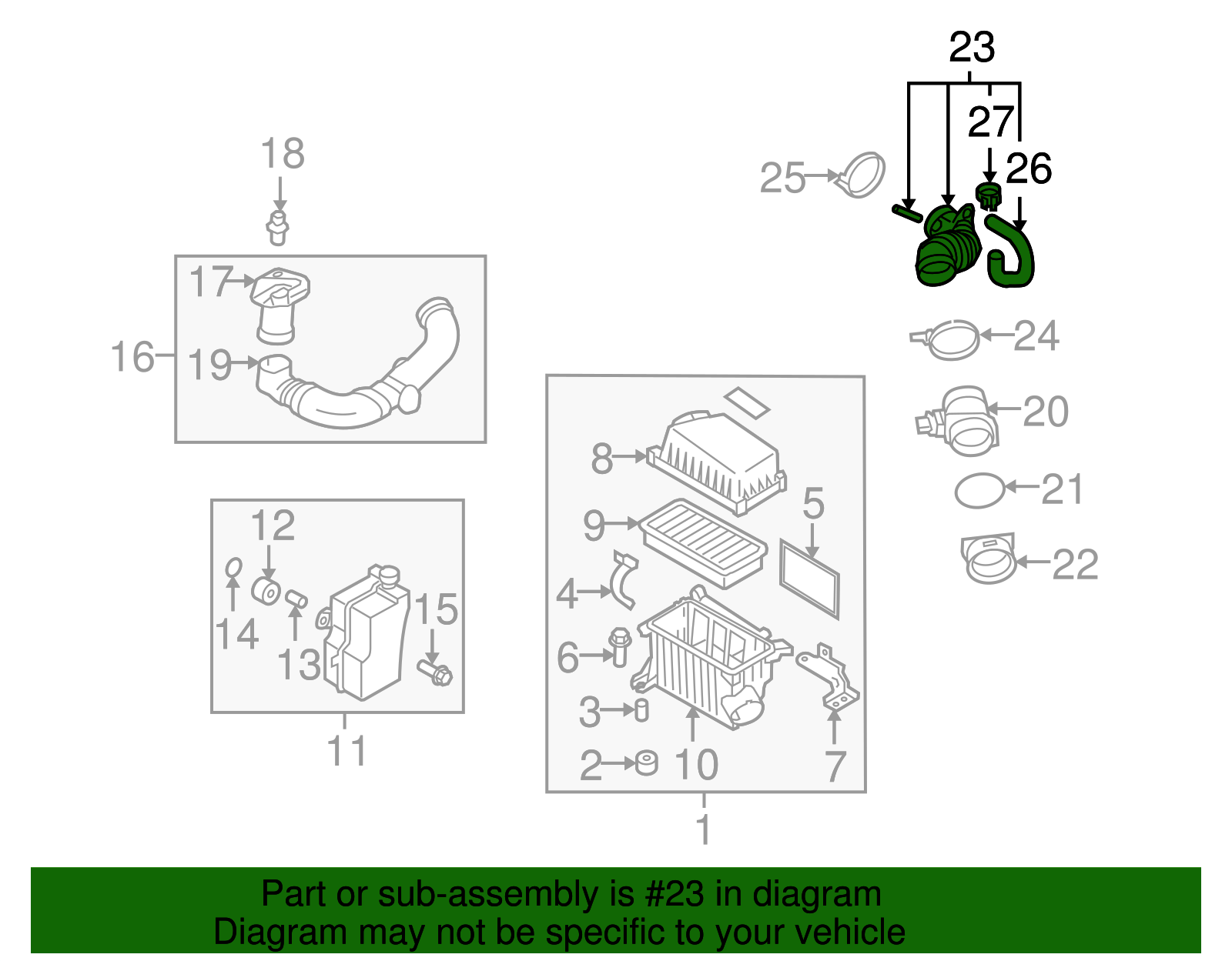 281401g200 - Kia Intake Duct 2006-2011 Kia | Performance Auto Parts