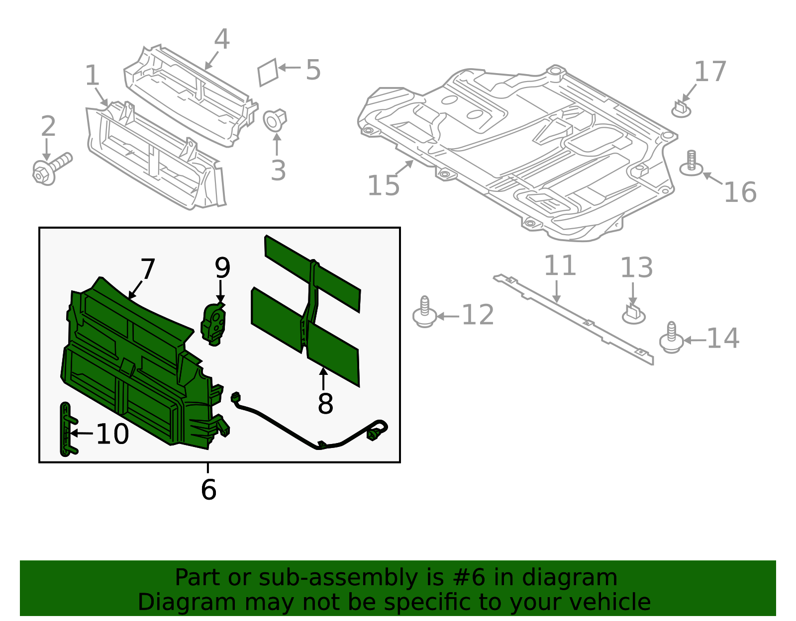 2015-2018 Ford Focus | Radiator Shutter Assembly | F1EZ-8475-E | Walls ...