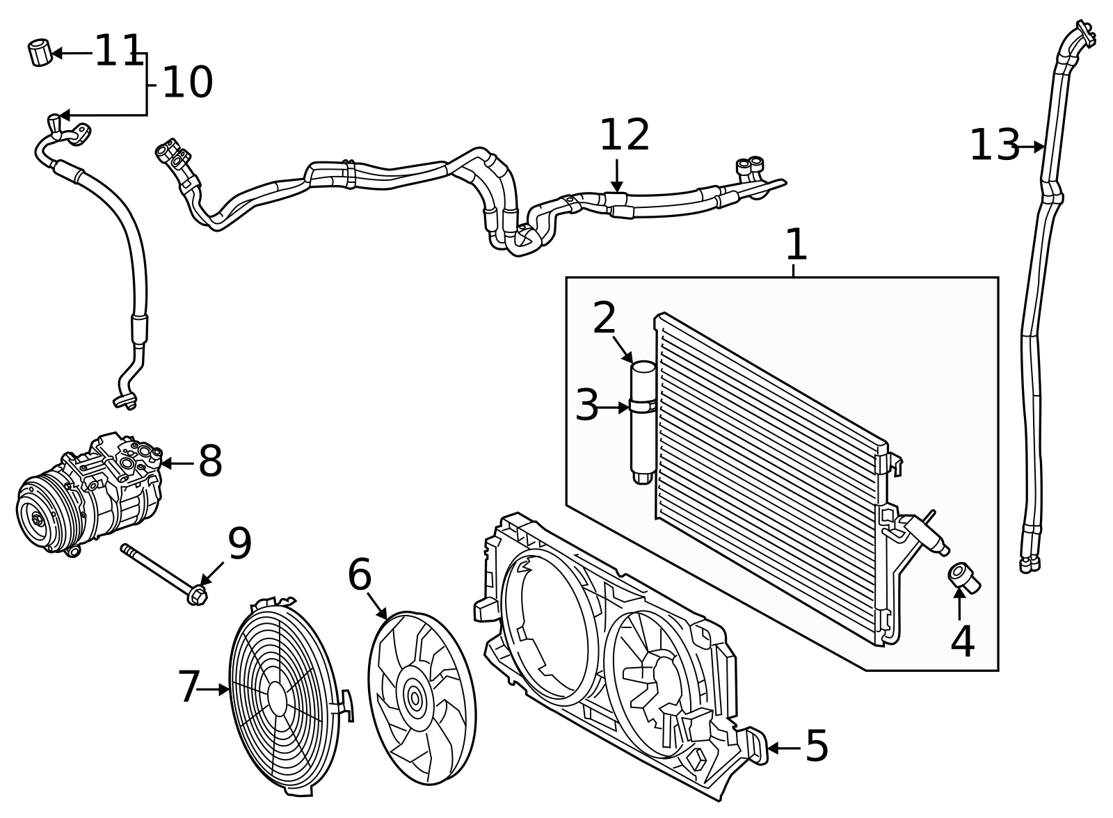 Fan Shroud 906-505-13-55 | MB Parts Center