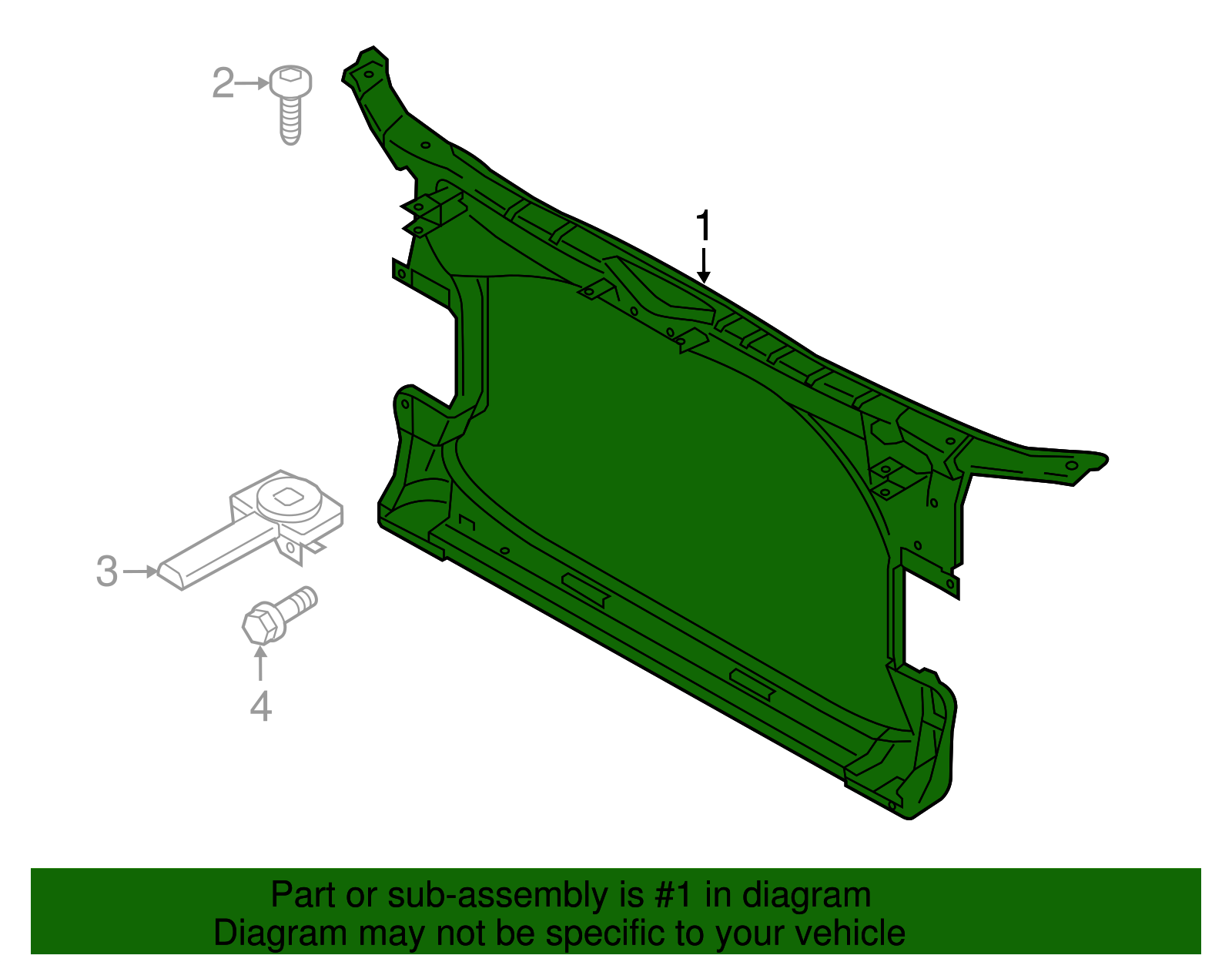 4G0-805-594-C - Radiator Support 2012-2018 Audi | Audi OEM Parts Guy
