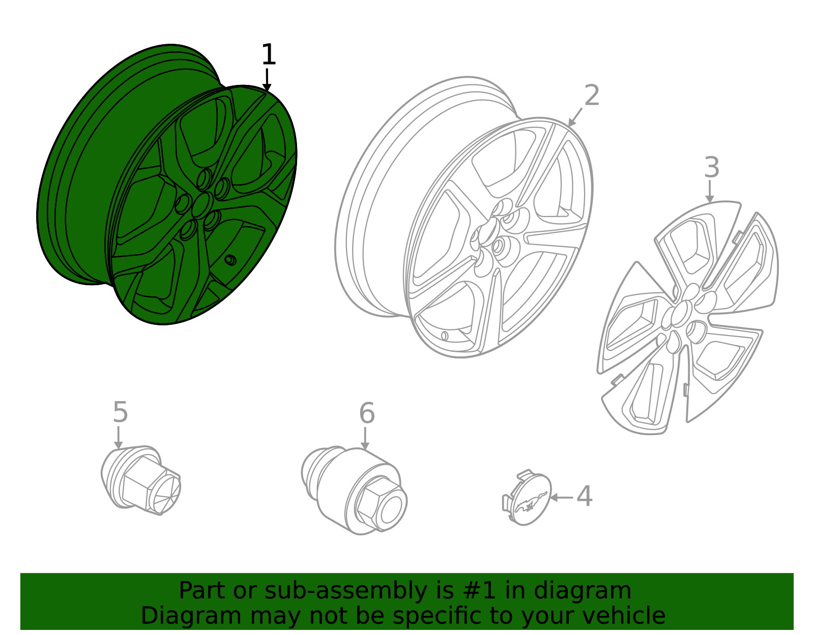 2021-2024 Ford Mustang Mach-E Wheel Assembly LJ8Z-1007-A | Ford OEM ...