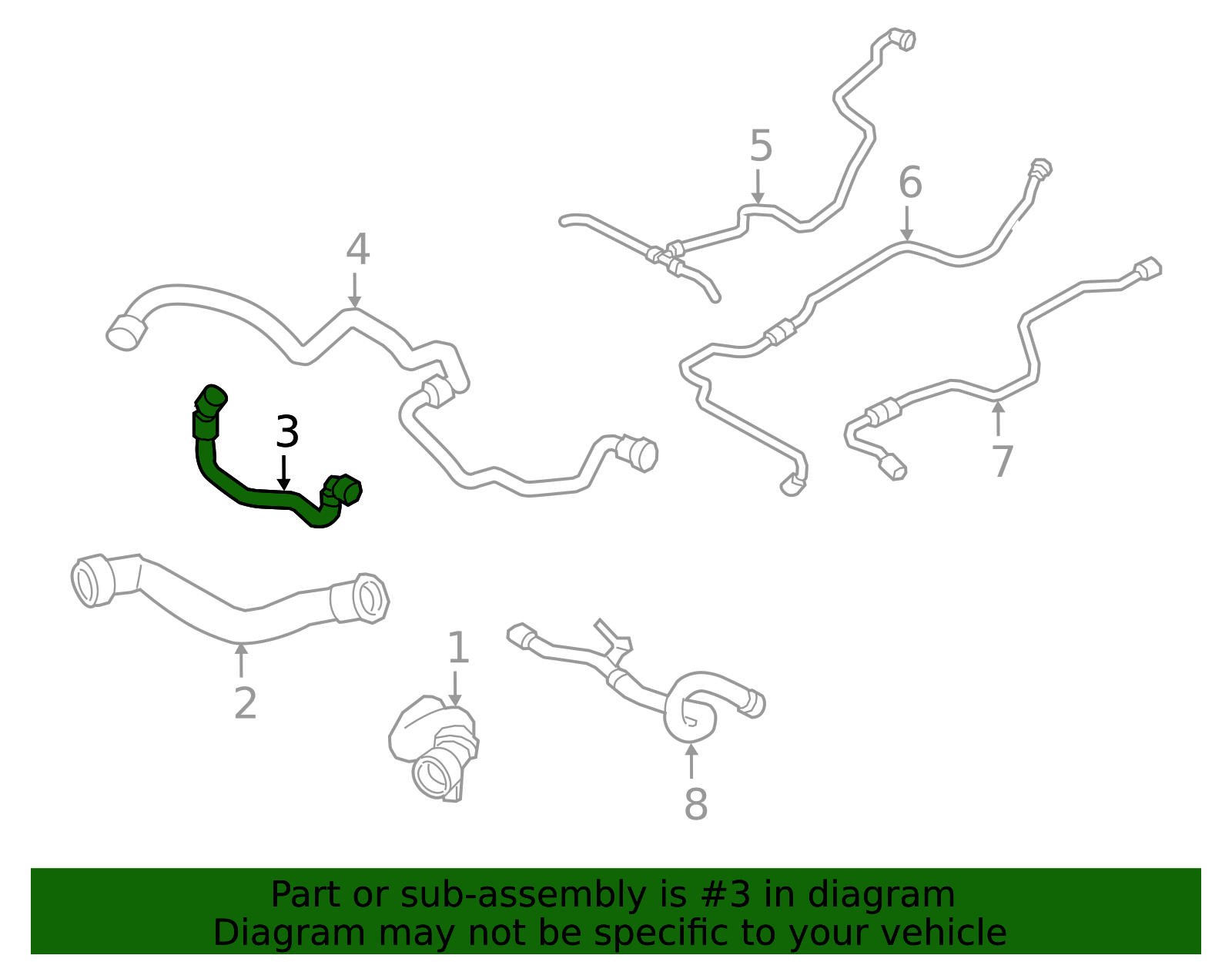 Radiator Hose 17-12-7-933-660 - Dependable OEM Engine Cooling ...