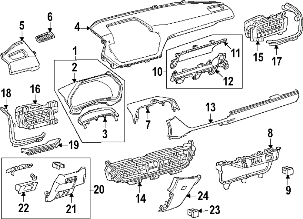 55407-0E060-C0 - Dash Pad 2024-2025 Toyota Grand Highlander | Longo ...