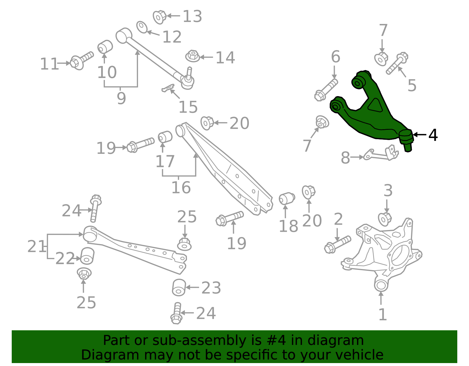 2019-2025 Subaru Ascent Upper Control Arm 20252XC00A | Subaru Parts Store