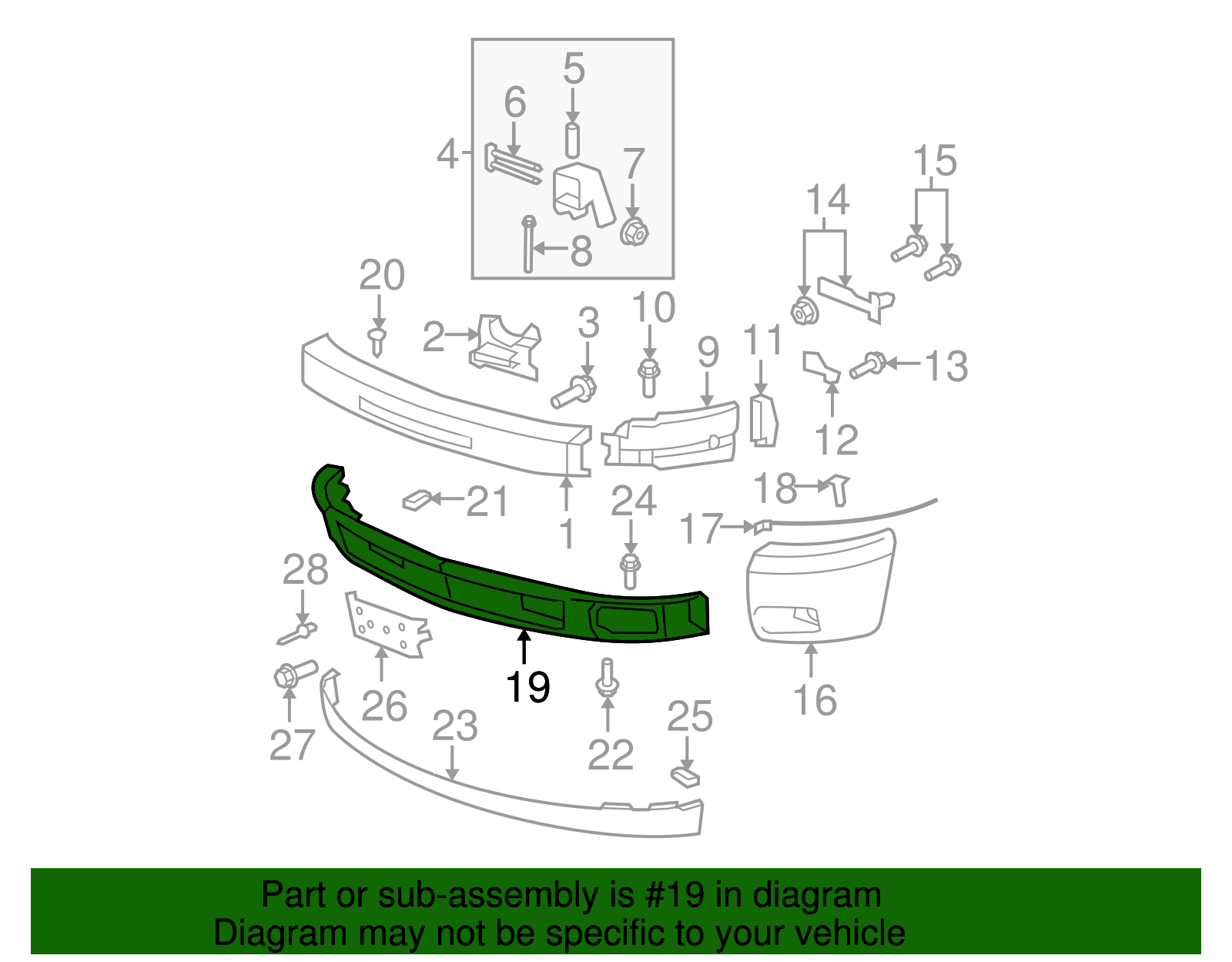 2007-2013 Chevrolet Silverado 1500 Black Front Air Deflector 15915504 ...