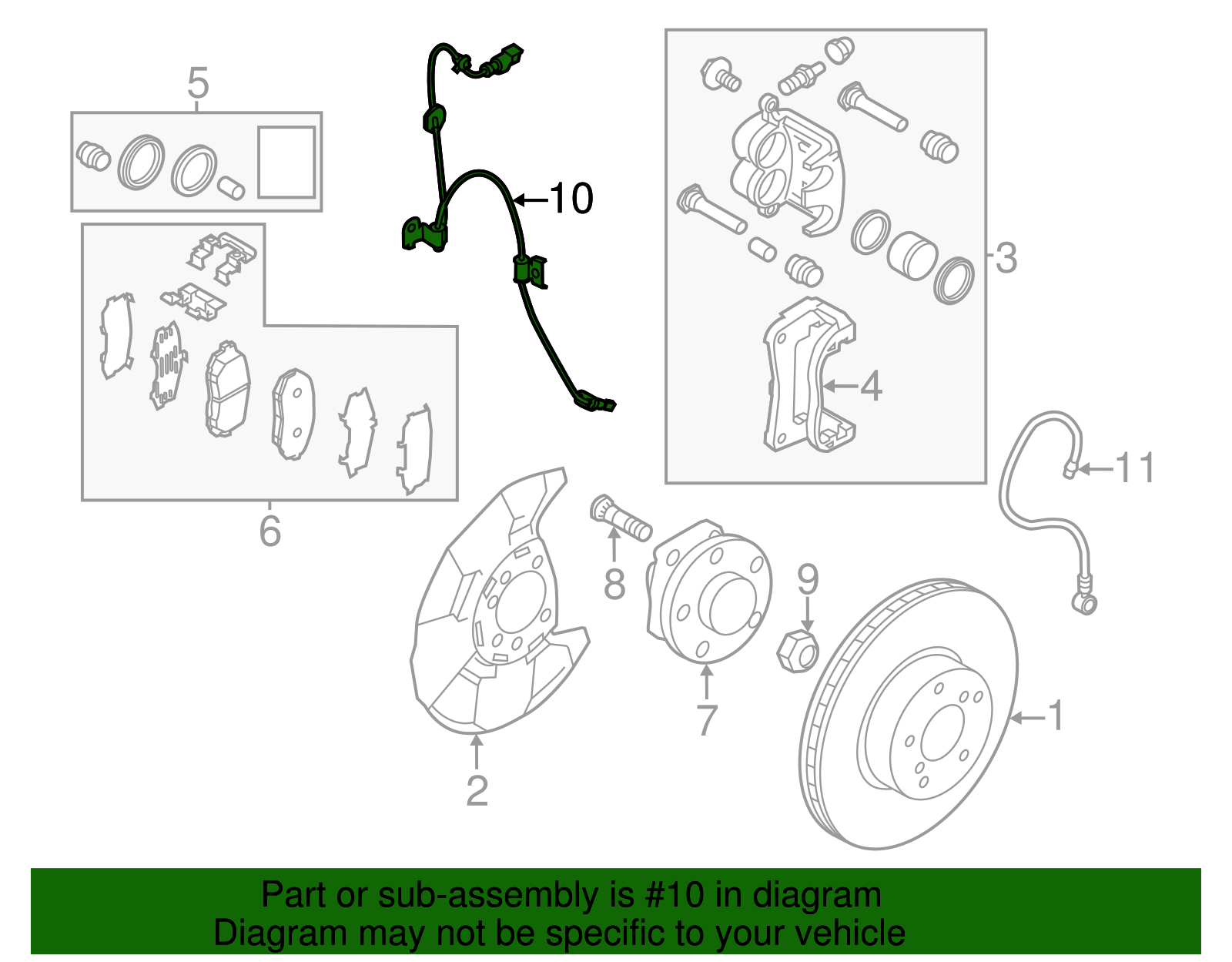 2015-2021 Subaru Front Speed Sensor 27540VA001 | Subaru Parts Store