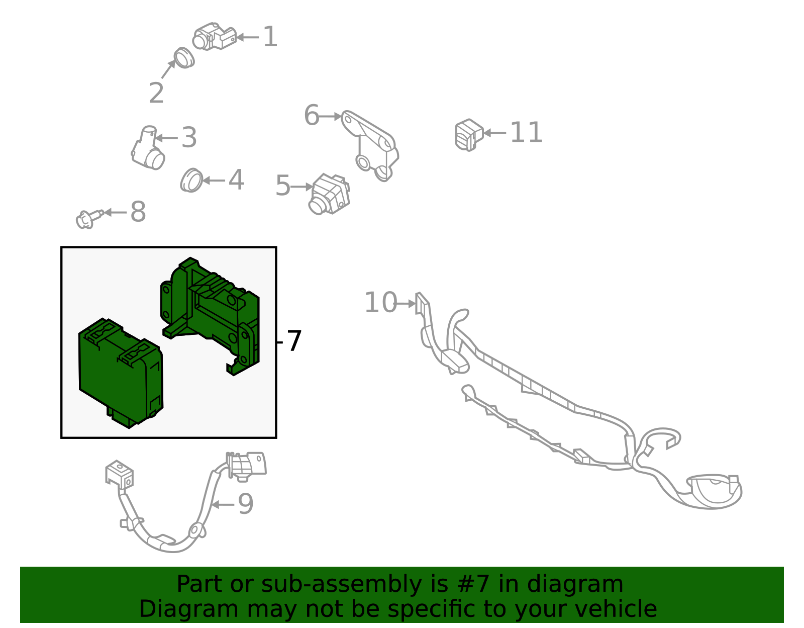 Genuine OEM Distance Sensor Part# LR146847 Fits 2021-2023 Land Rover ...