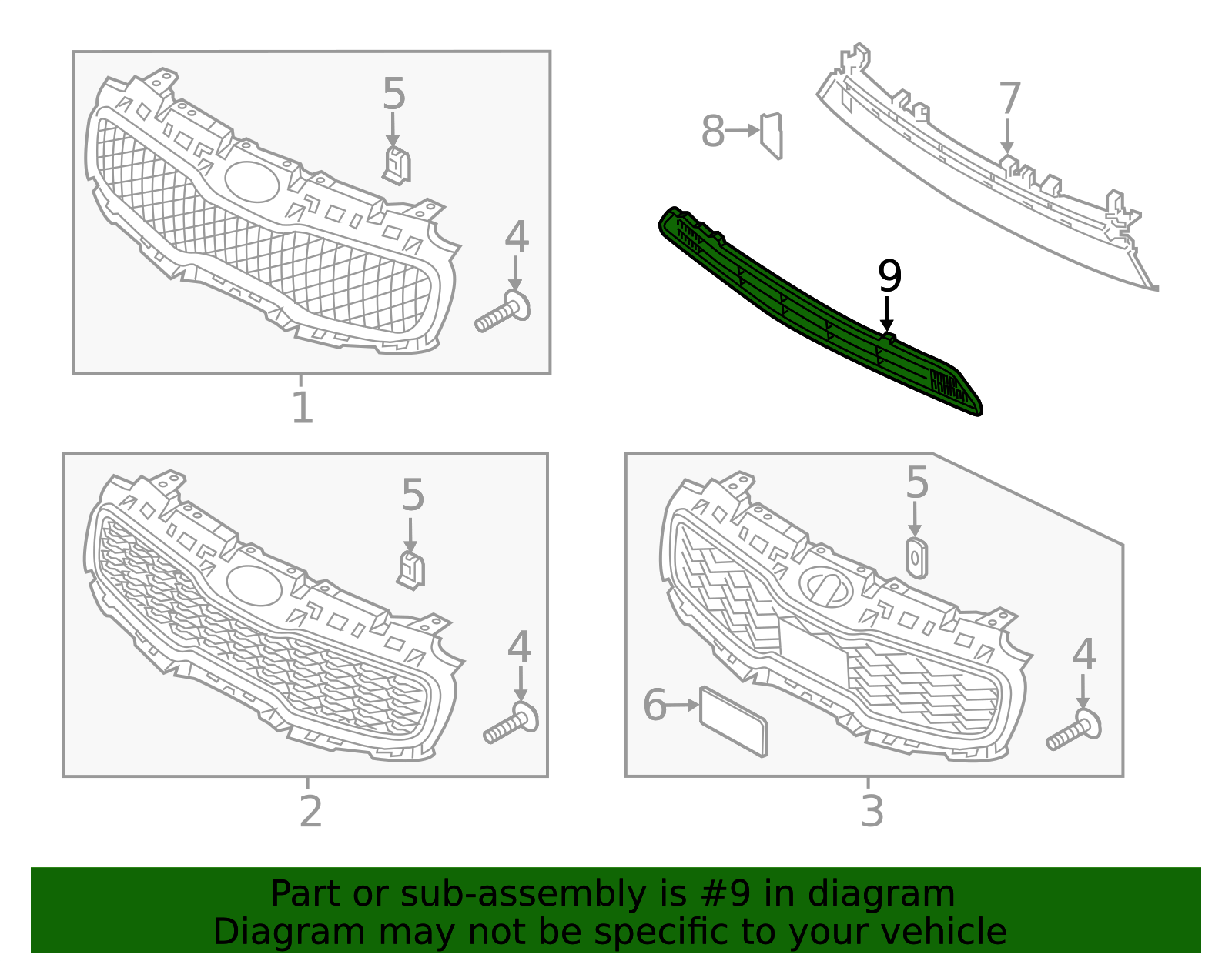2020-2022 Kia Sportage Lower Grille 86569-D9500 | TascaParts.com