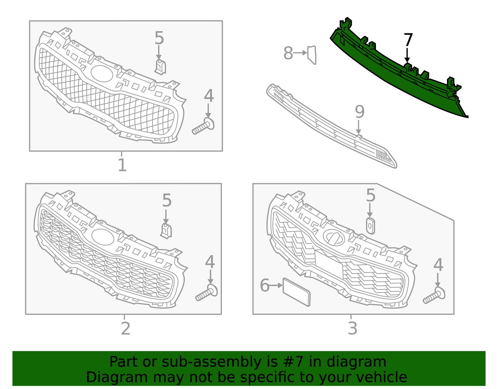 86560-D9510 - Center Grille 2020-2022 Kia Sportage | Kia.Parts Store