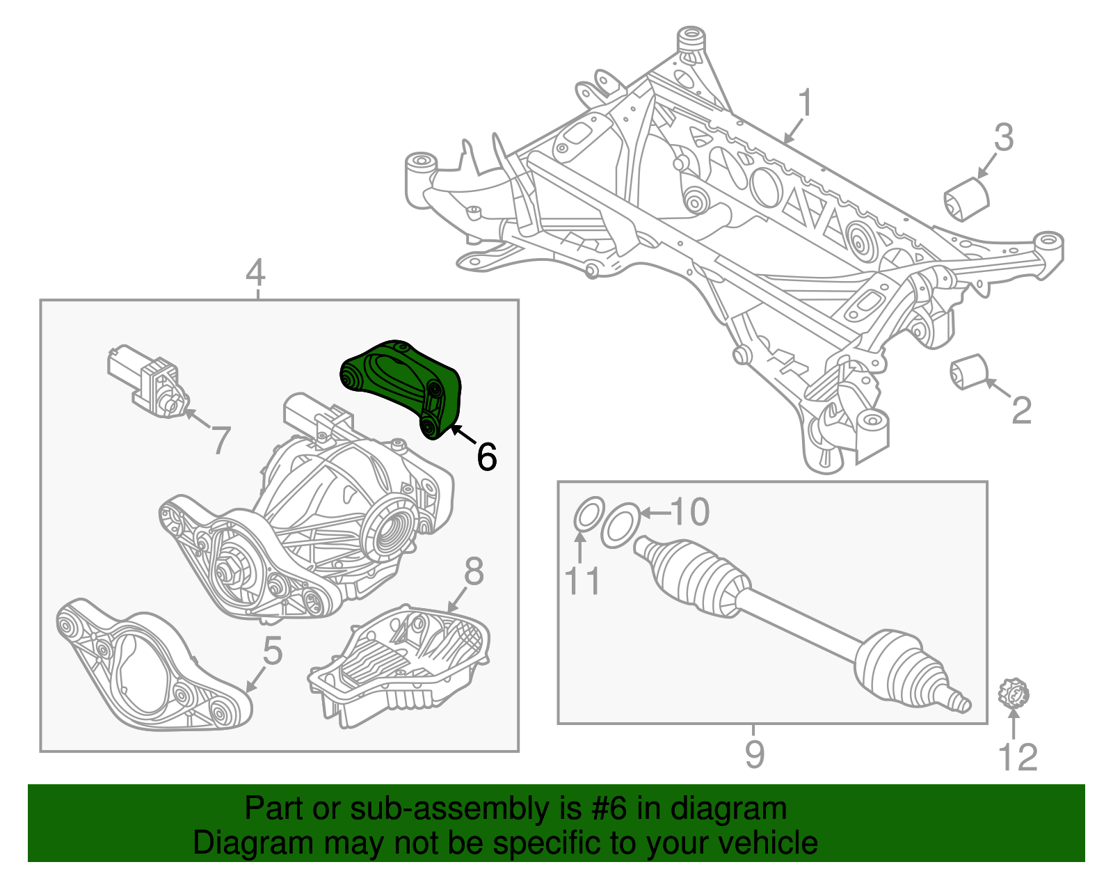 2016-2023 BMW Rear Mount 33172284775 | OEM Parts Online