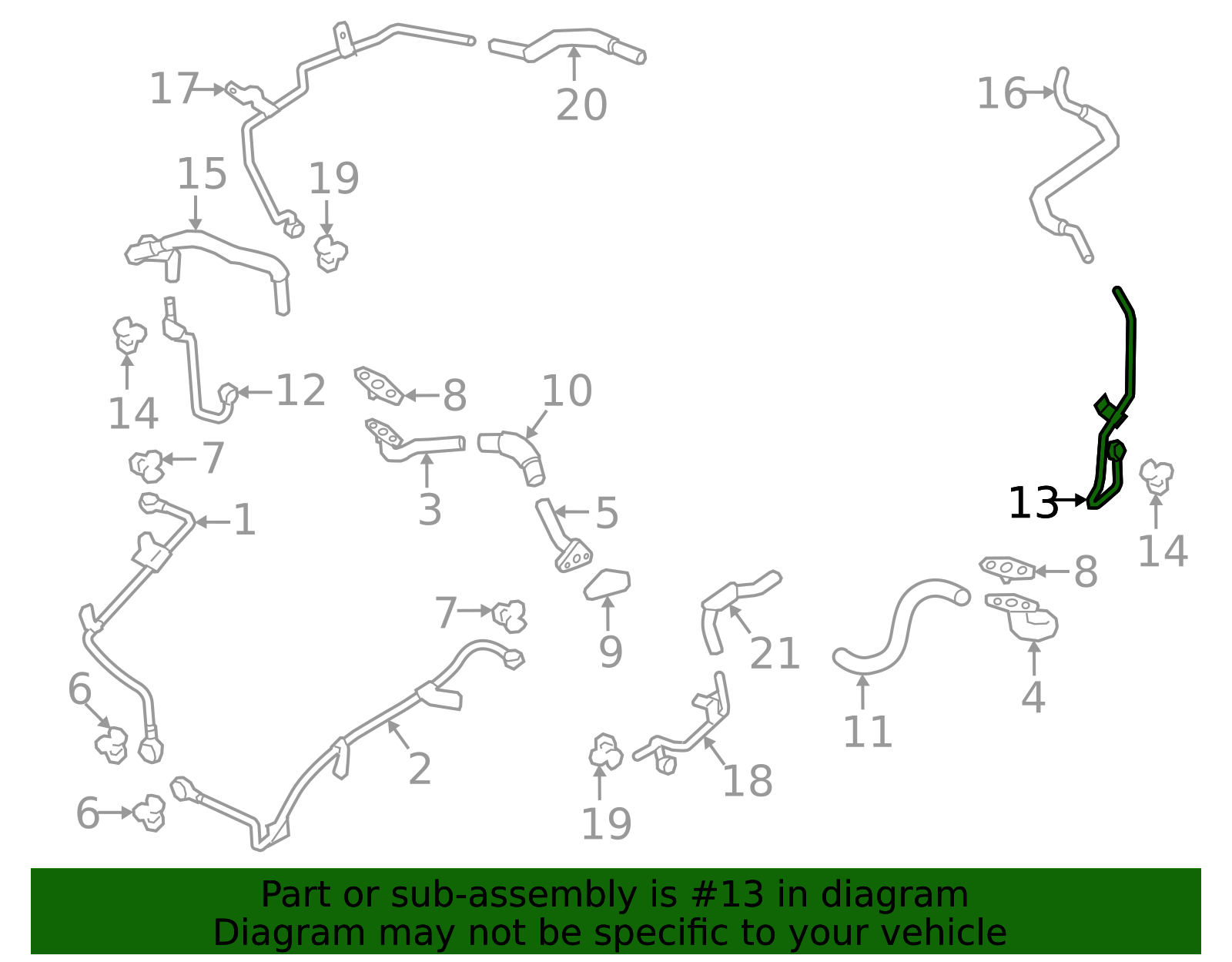 14499-5CA0B - Turbocharger Coolant Line Official Nissan Parts Store