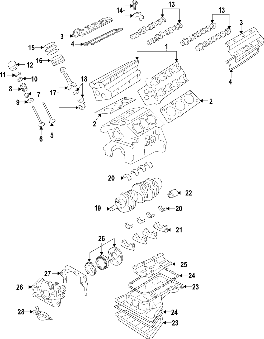 1999-2005 GM Exhaust Camshaft 90512906 | GM Parts Center