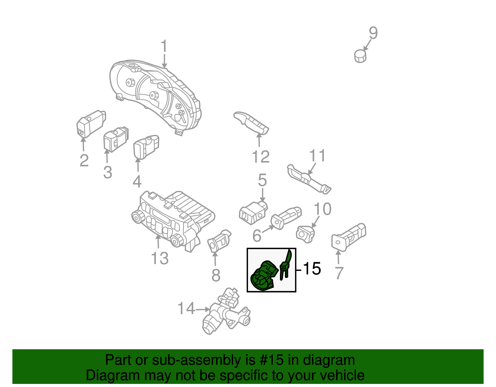 81900-4DD00 - Ignition Lock Cylinder 2006-2014 Kia Sedona | Kia.Parts Store