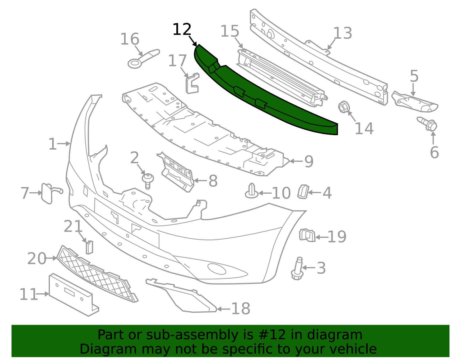 2014-2016 Nissan Versa Note Absorber 62090-3VY0A | TascaParts.com