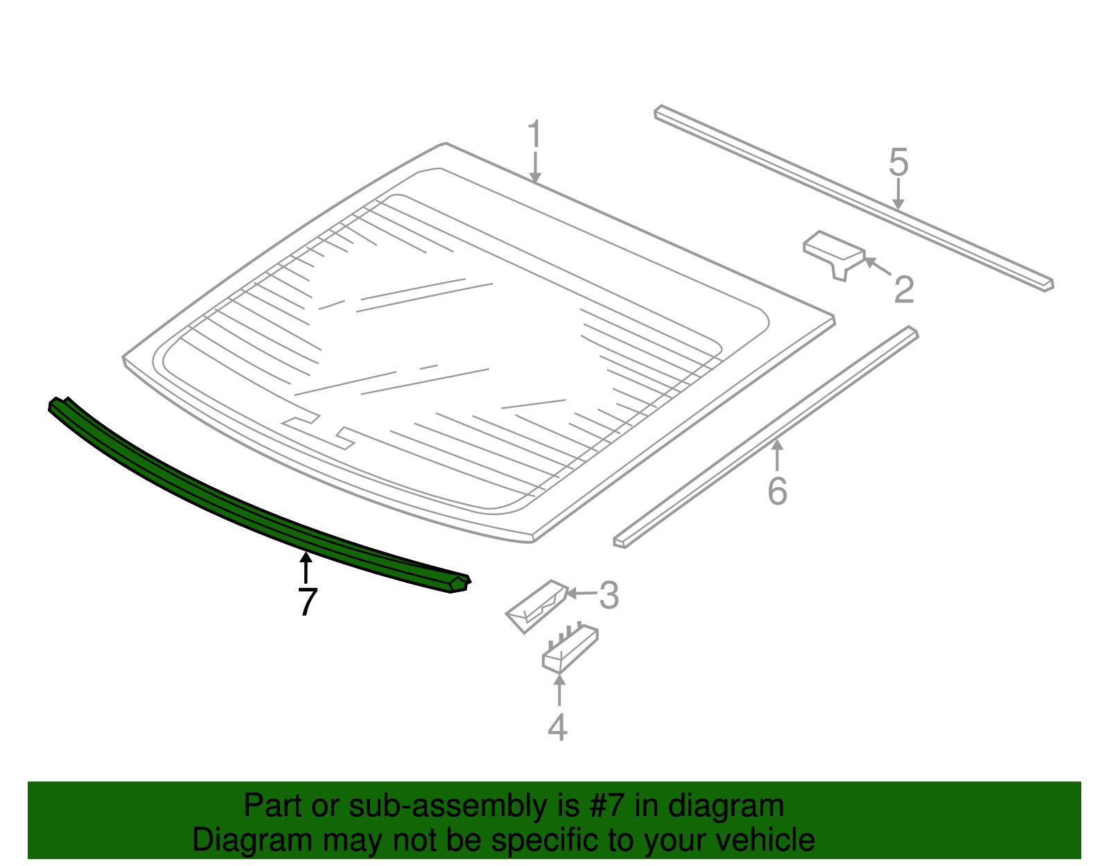 73227-T3L-A01 - 2013-2017 Honda Accord - Rubber Windshield Dam (C) | Honda Parts Cheap
