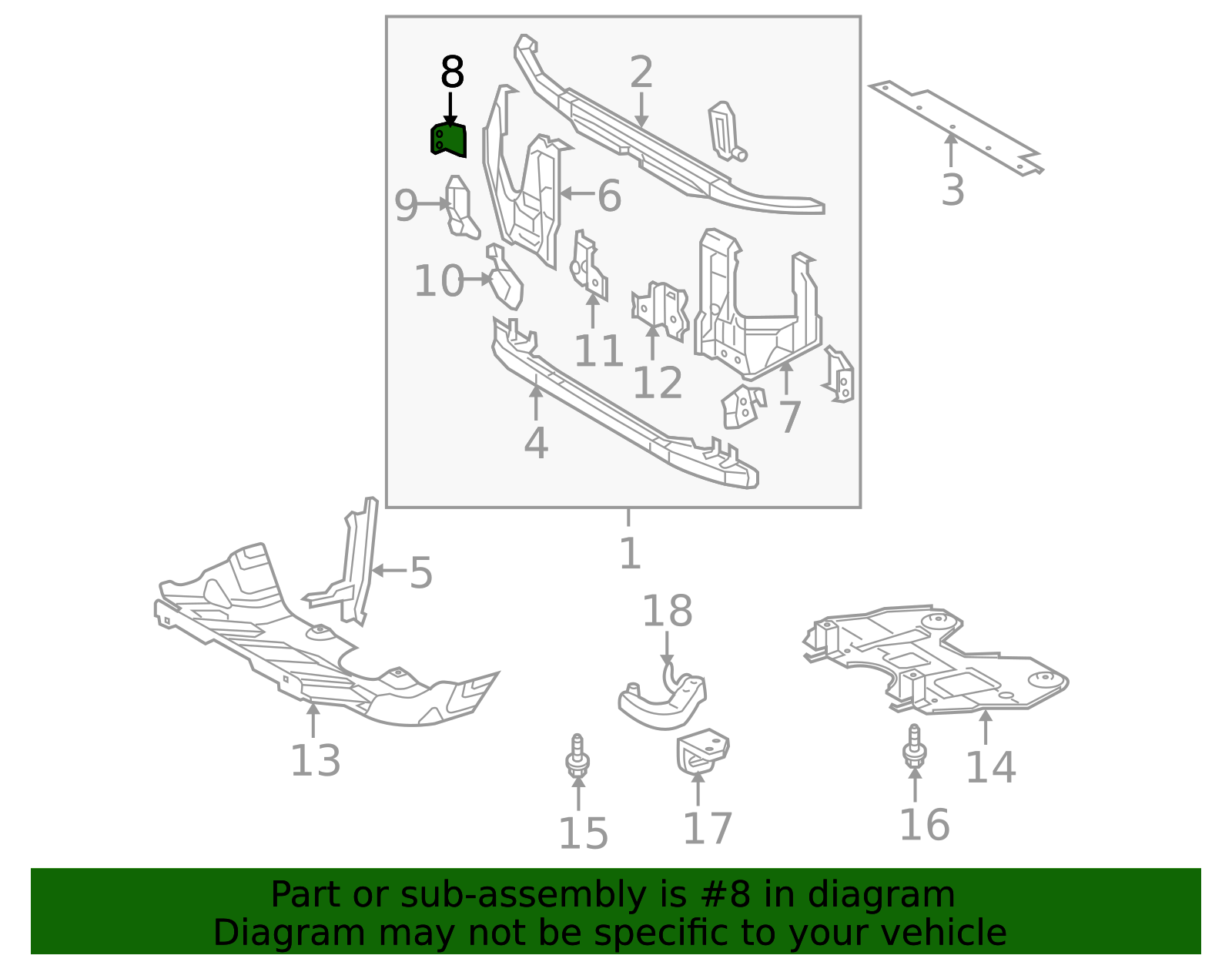 2005-2015 Toyota Tacoma Side Panel Retainer 53721-04010 | MotorMotor