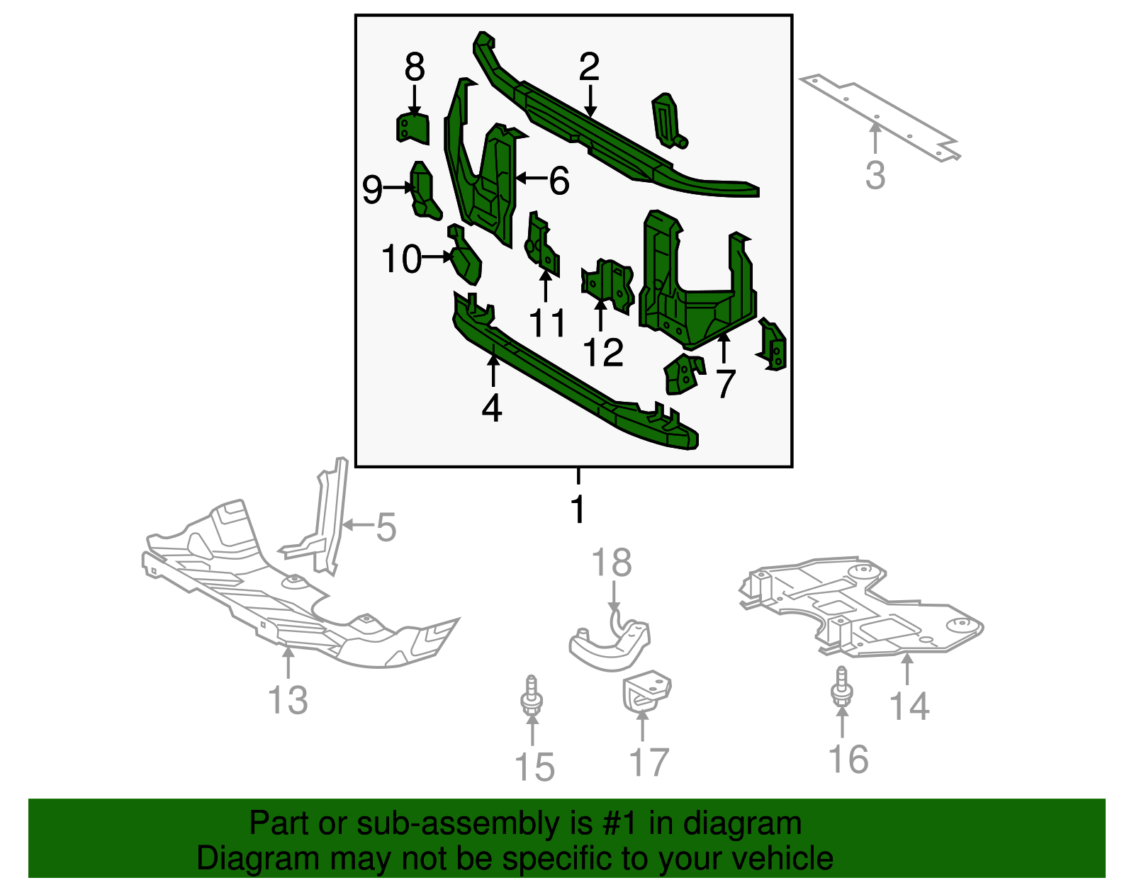 2005-2015 Toyota Tacoma Radiator Support 53201-04090 | OEM Parts Online