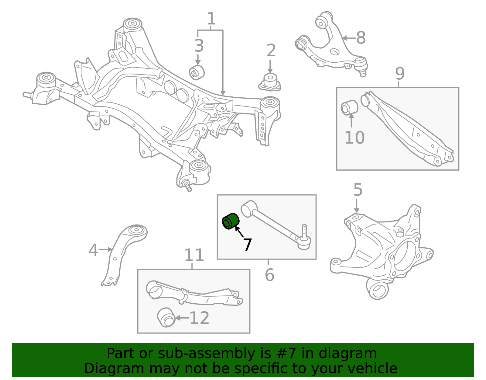 2008-2025 Subaru Lateral Arm Bushing 20254FG020 | Subaru Parts Guys