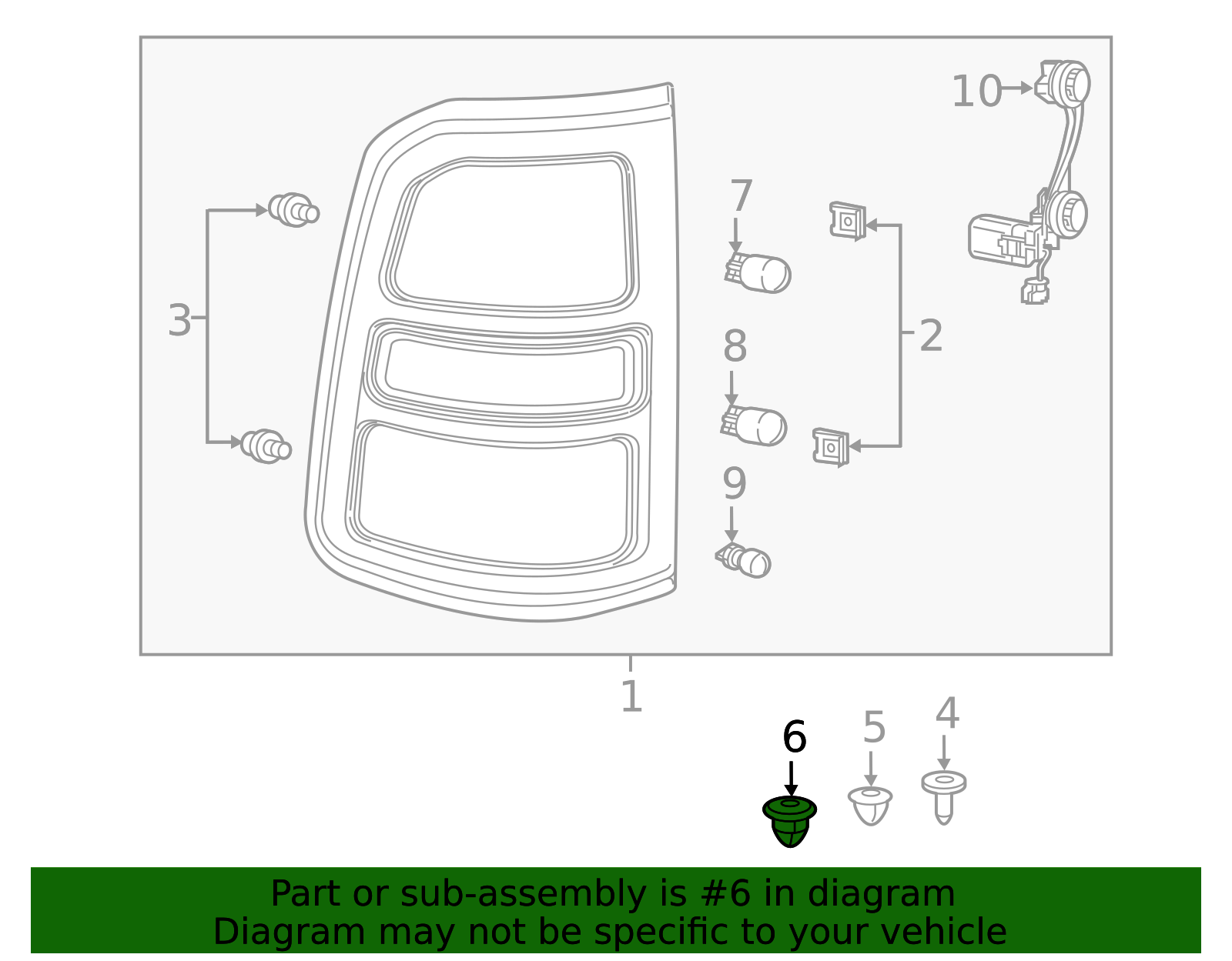 6ED34LA3AB - Rear Seat Cushion Cover Right | Mopar Parts Canada