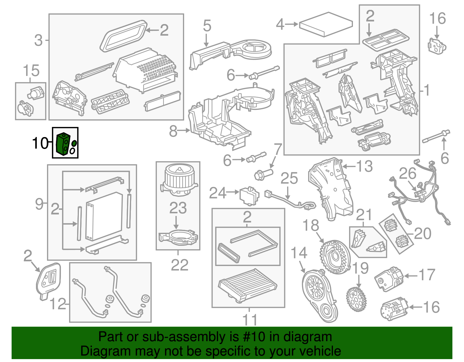 2010-2016 Cadillac SRX Air Conditioning Thermal Expansion Valve Kit ...