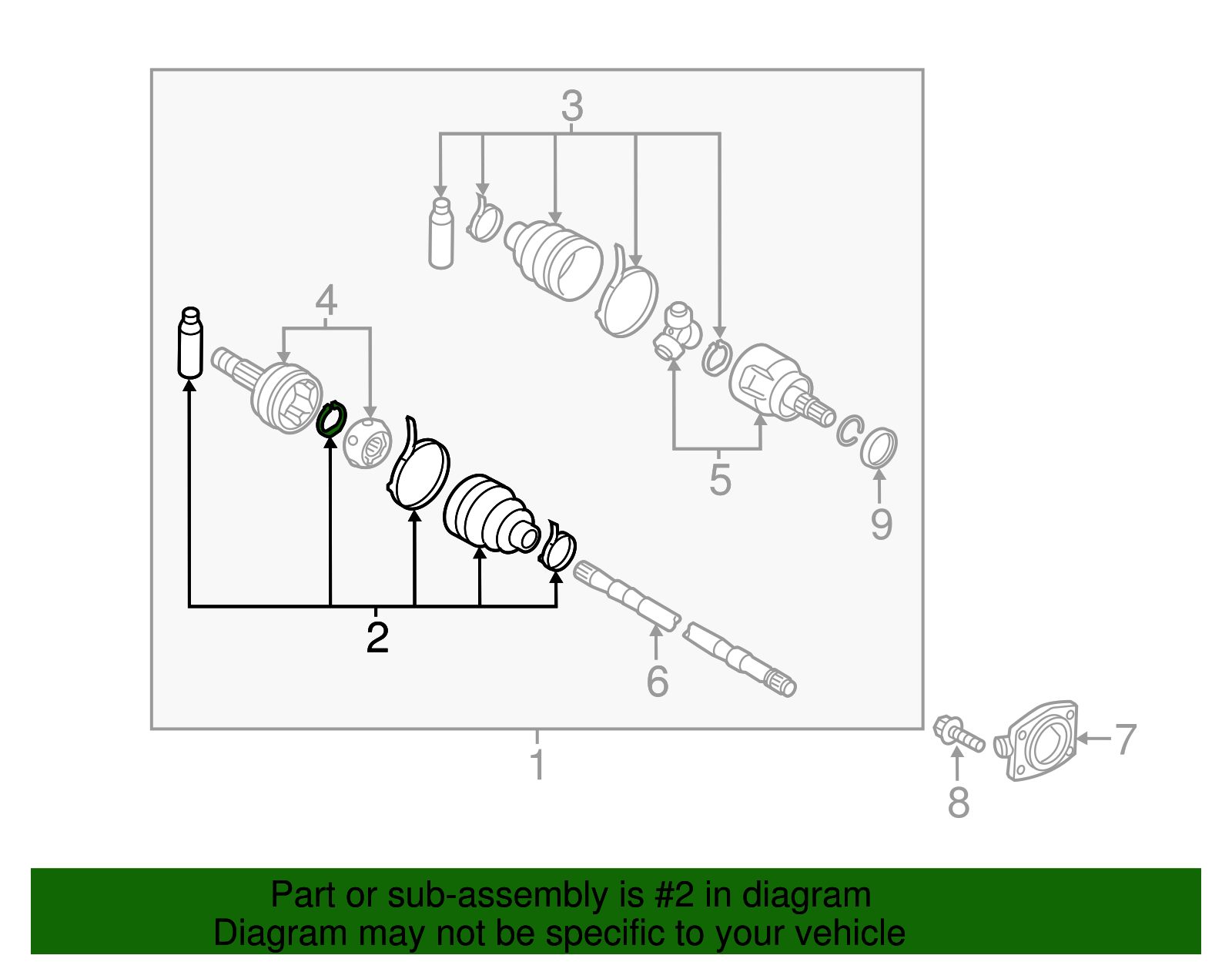 2011-2017 Nissan Juke Outer Boot C9BDA-1FA0J | Bill Kay Nissan Parts