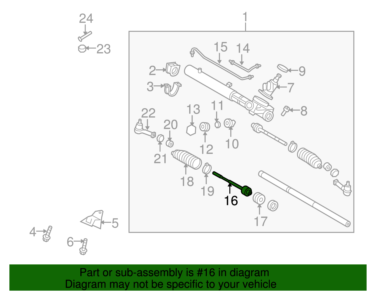 2010-2016 Hyundai Genesis Coupe Inner Tie Rod 57724-2M001 | OEM Parts ...