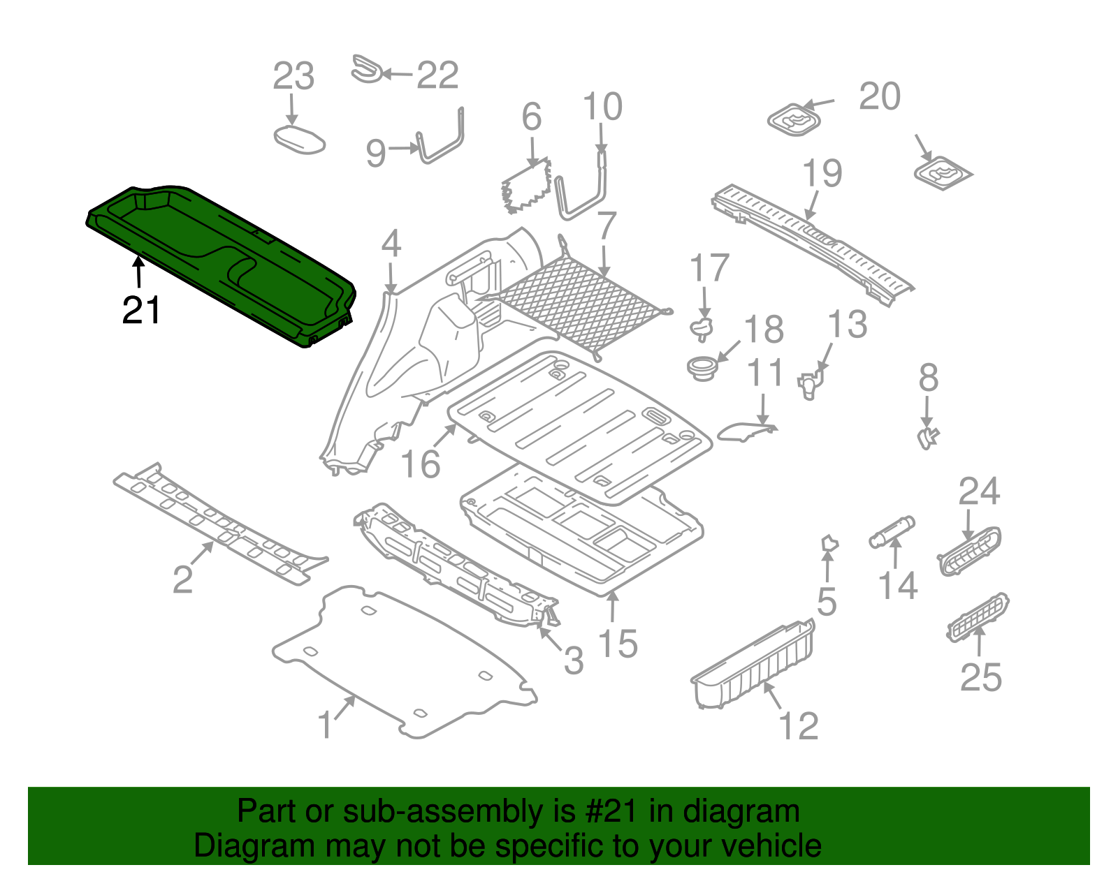 2006-2009 Hyundai Tucson Cargo Cover - Beige 08180-2E600-U7 | OEM Parts ...