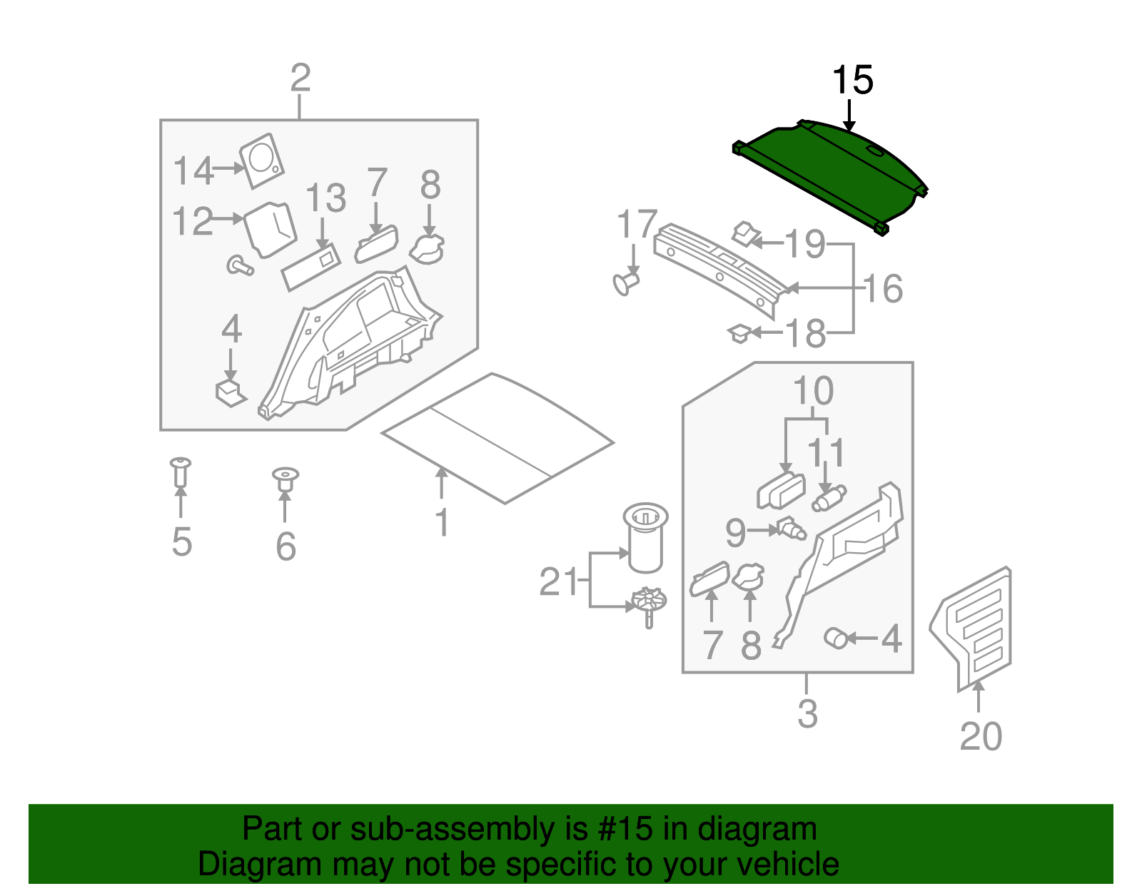 Hyundai - 85910-2S000-9P - Cargo Cover - 2010-2015 Hyundai Tucson | OEM ...