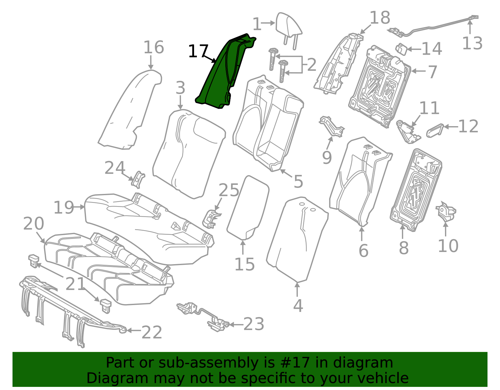 2018-2024 Toyota Camry Bolster Pad 71666-06160 | MotorMotor
