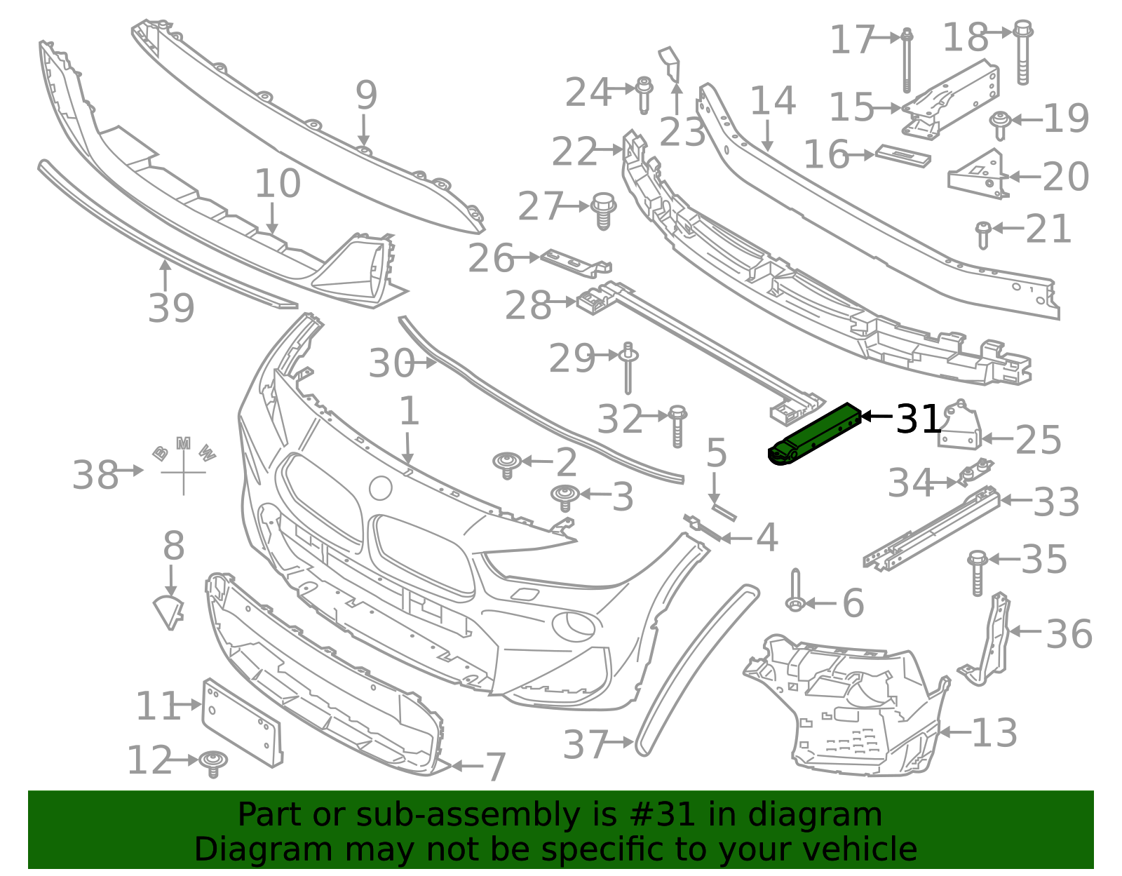 51-11-7-302-522 - Front Bracket - 2018-2021 BMW | Buy BMW Parts Now