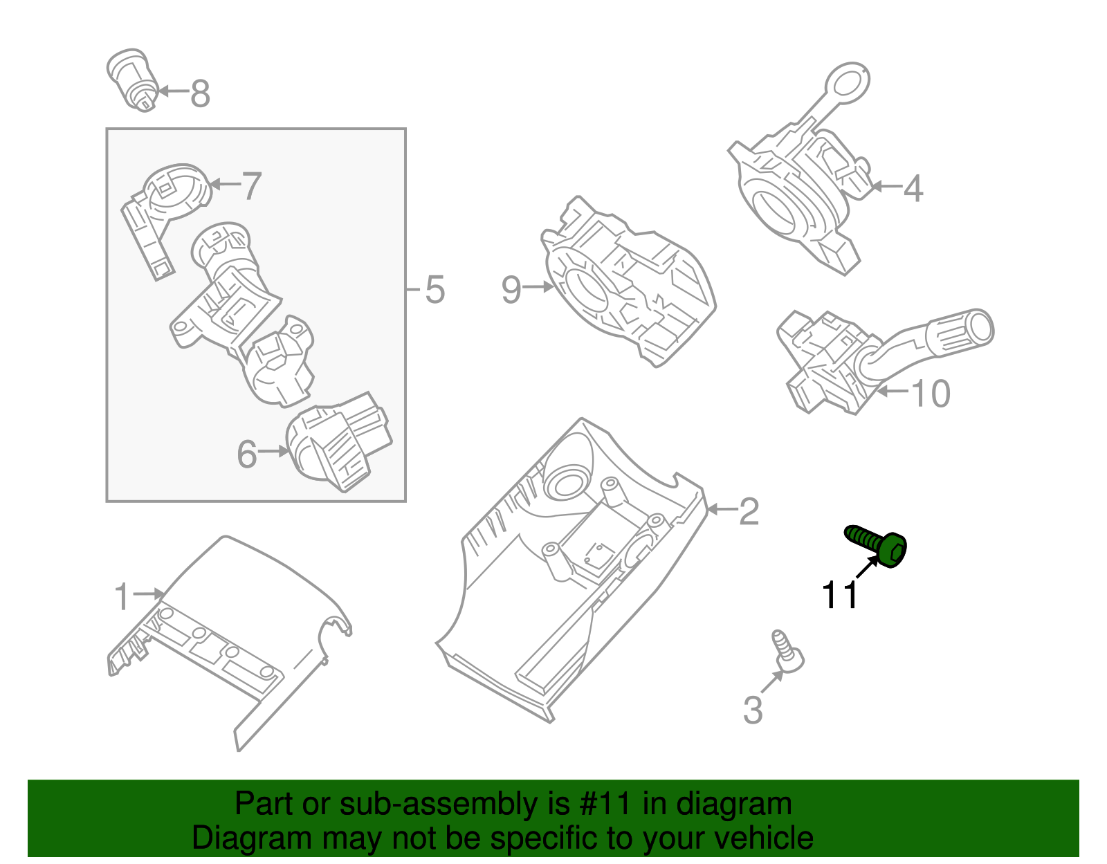 Genuine OEM Ford Part - Cup Holder Screw W506943-S424 | Genuine OEM ...
