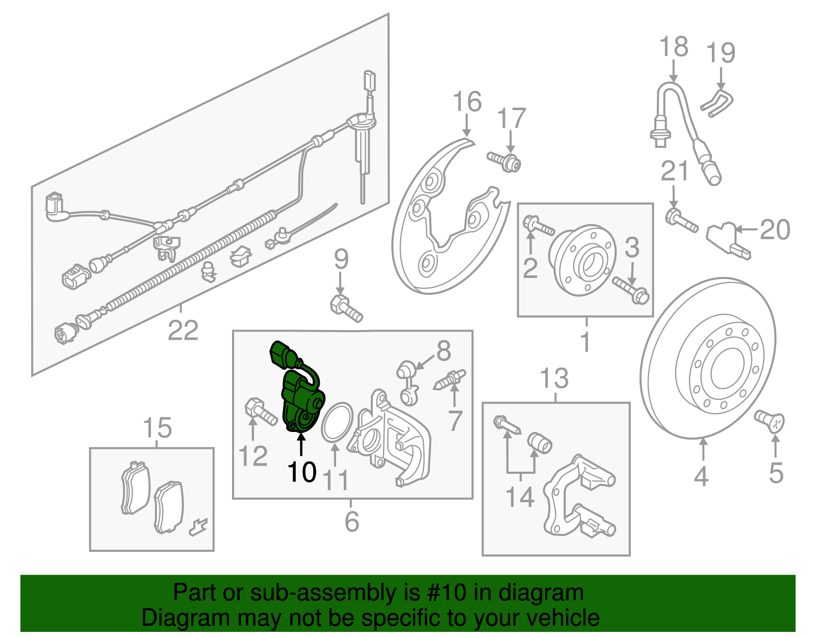 3C0-998-281-A - Parking Brake Actuator 2015-2023 Audi | Audi OEM Parts