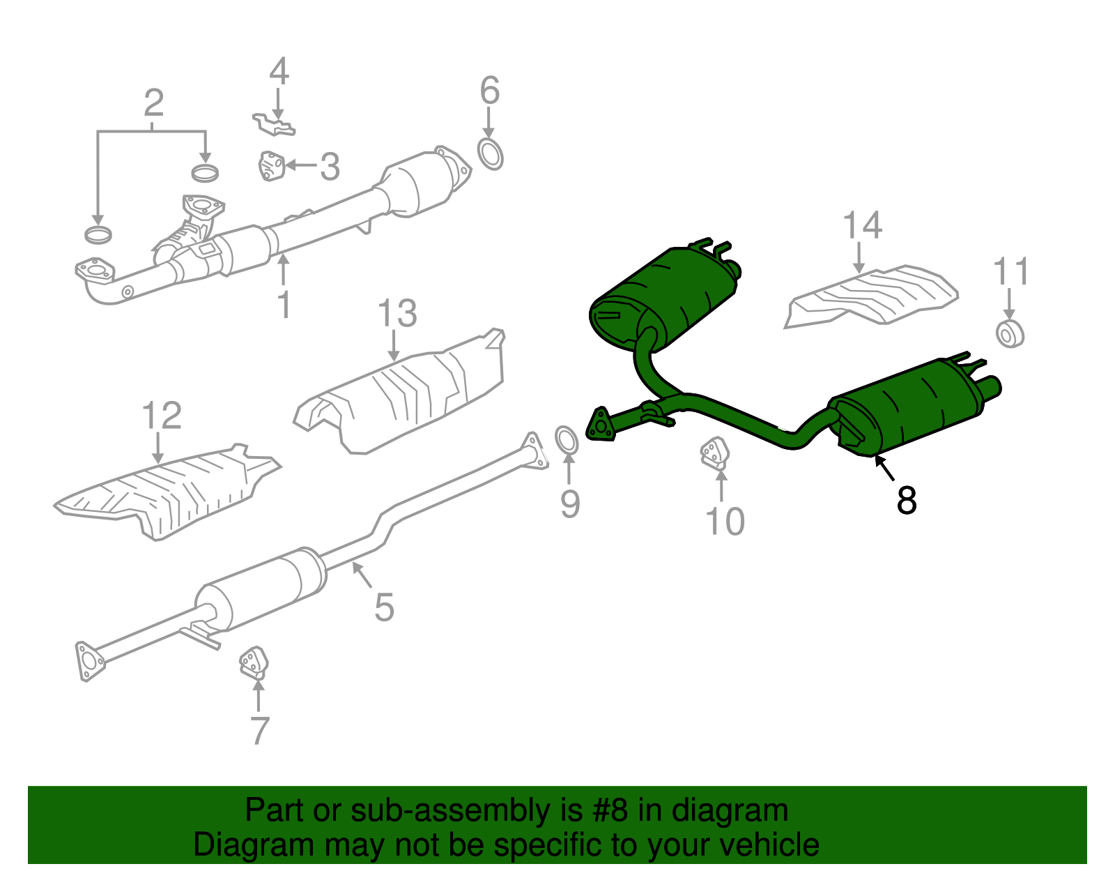 18307-T3M-A03 - Muffler & Pipe 2013-2017 Honda Accord | Honda Parts Online